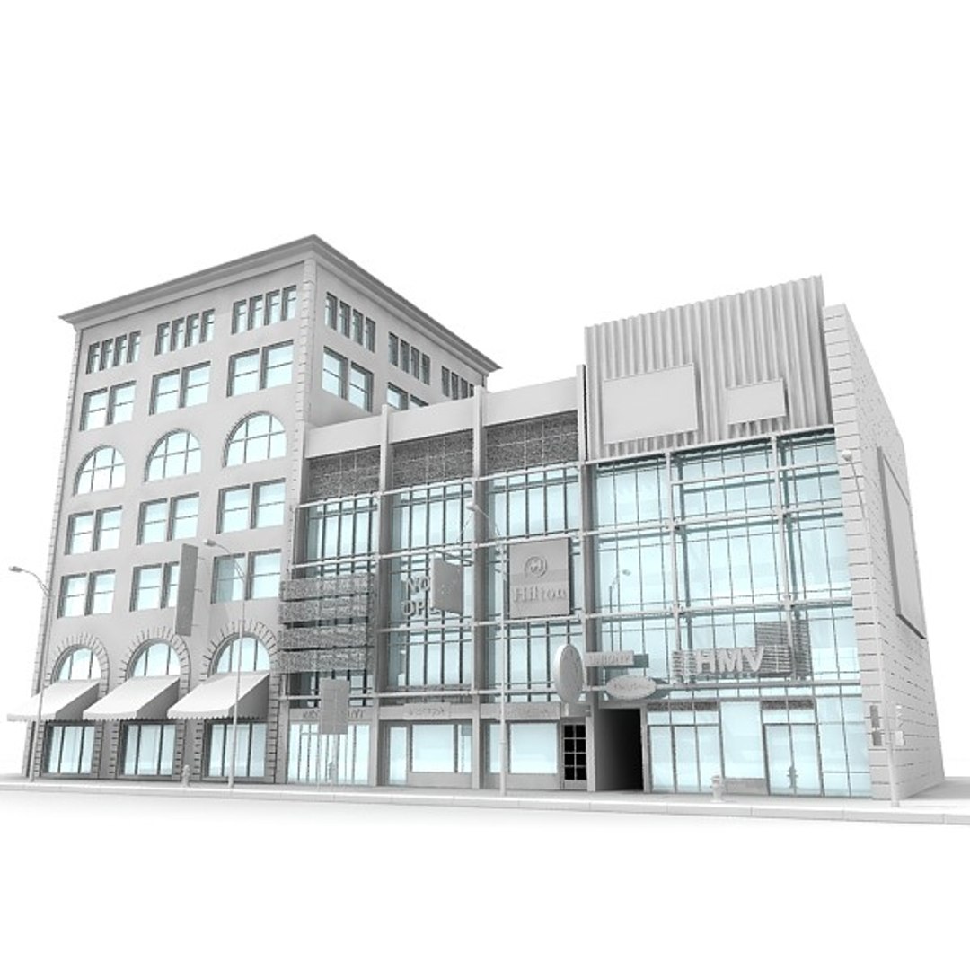 3d commercial building
