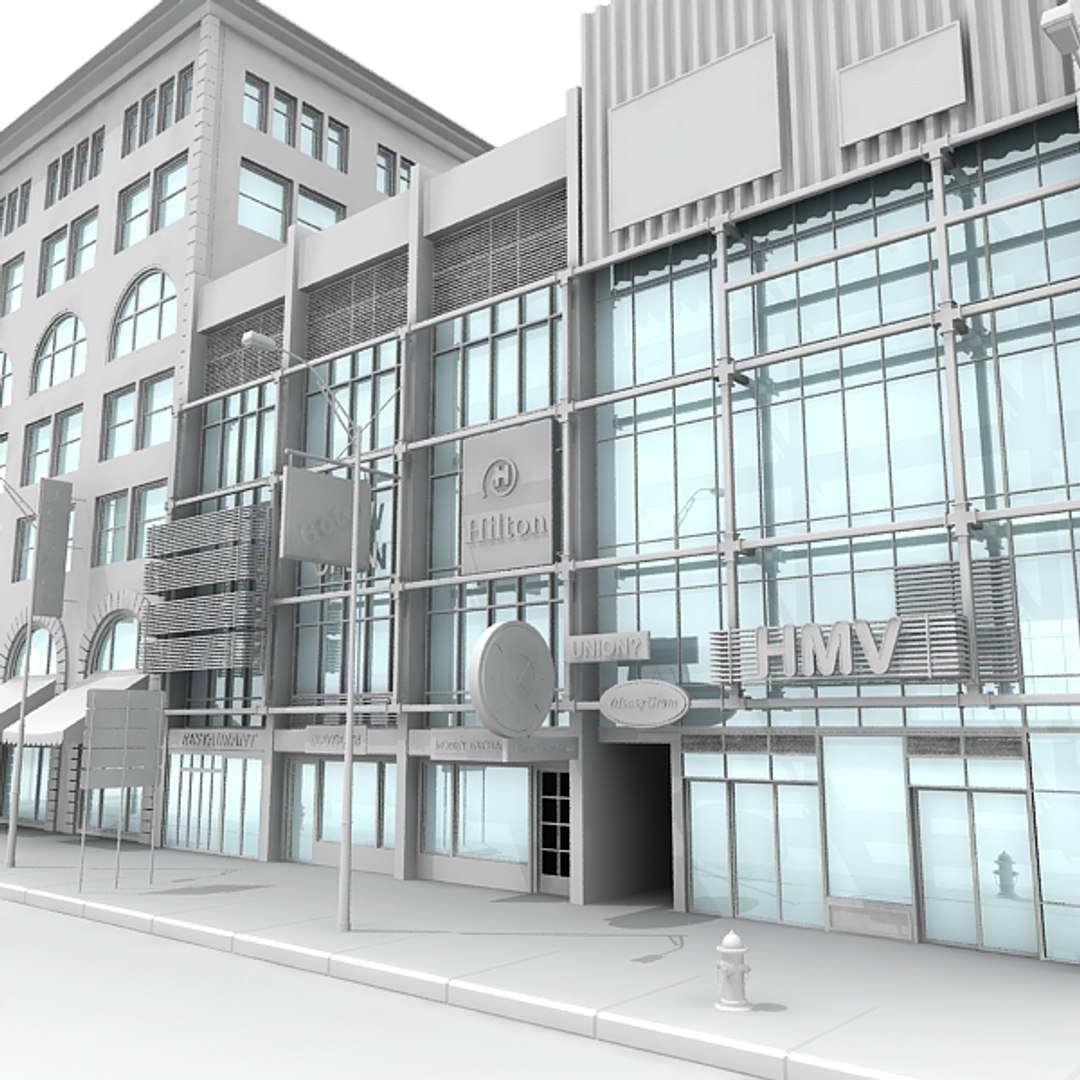 3d commercial building