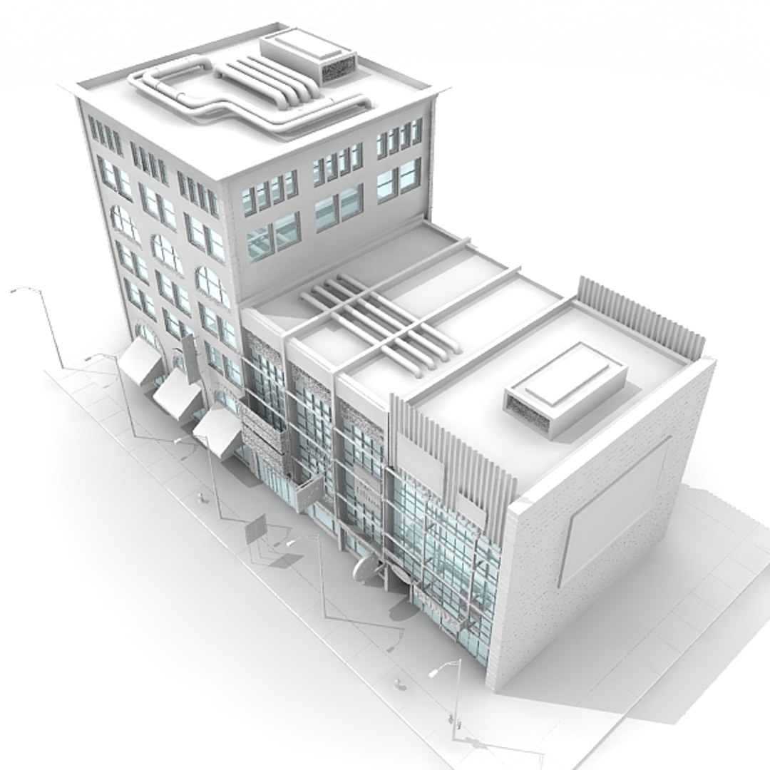 3d commercial building