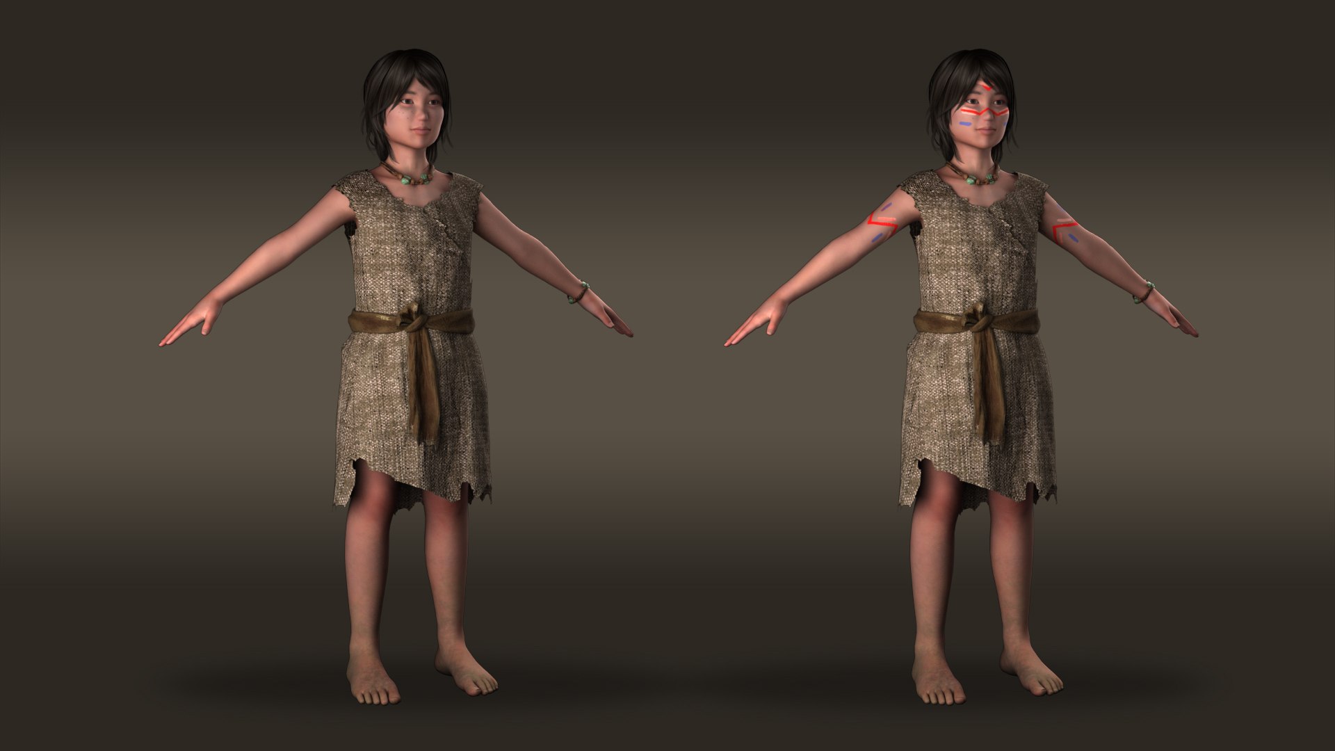 Primitive Woman 3D Model - TurboSquid 2056060
