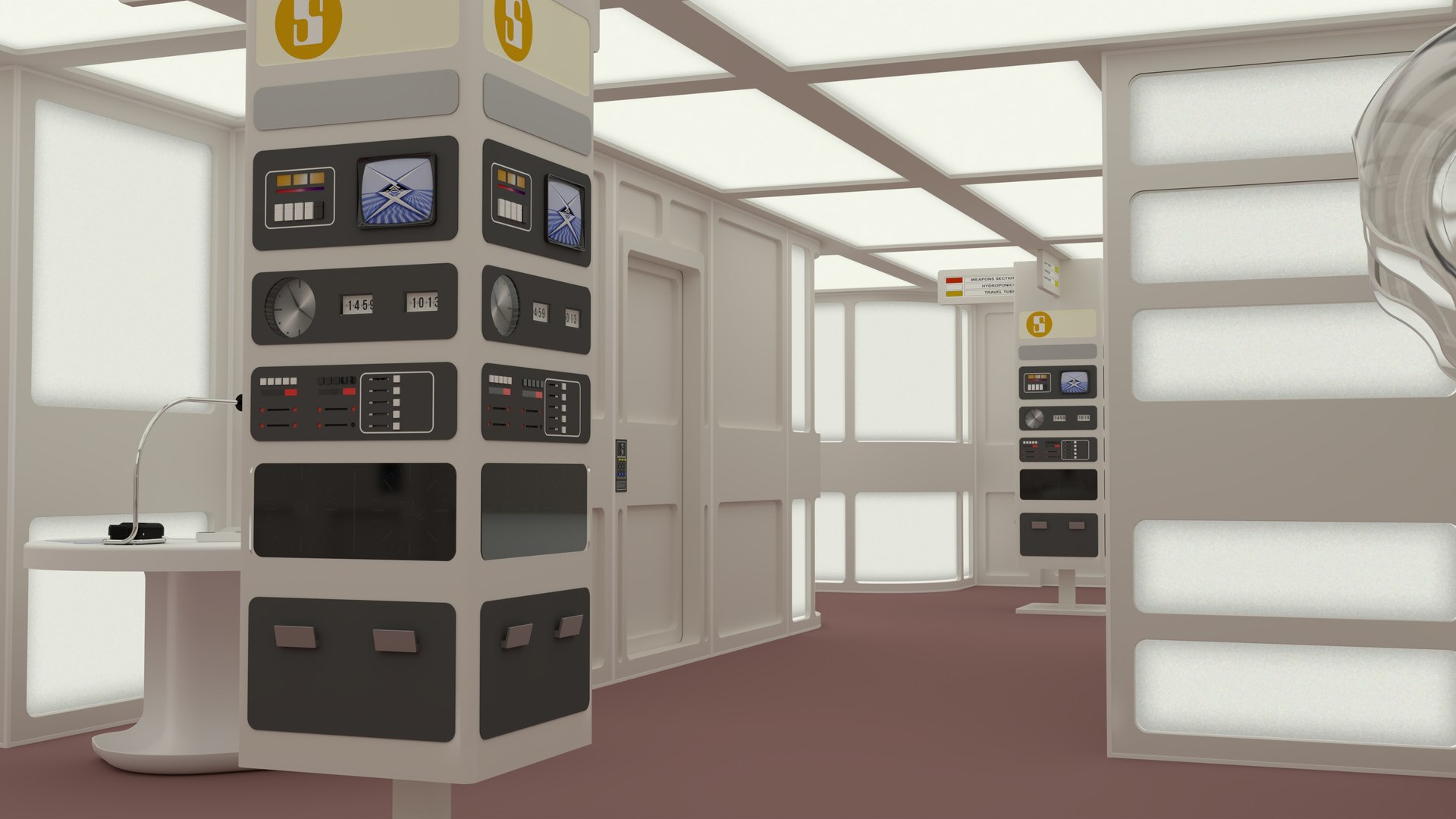 3D Reception Corridor 1 Model - TurboSquid 2009104