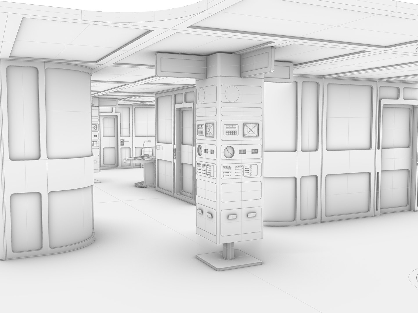 3D Reception Corridor 1 Model - TurboSquid 2009104