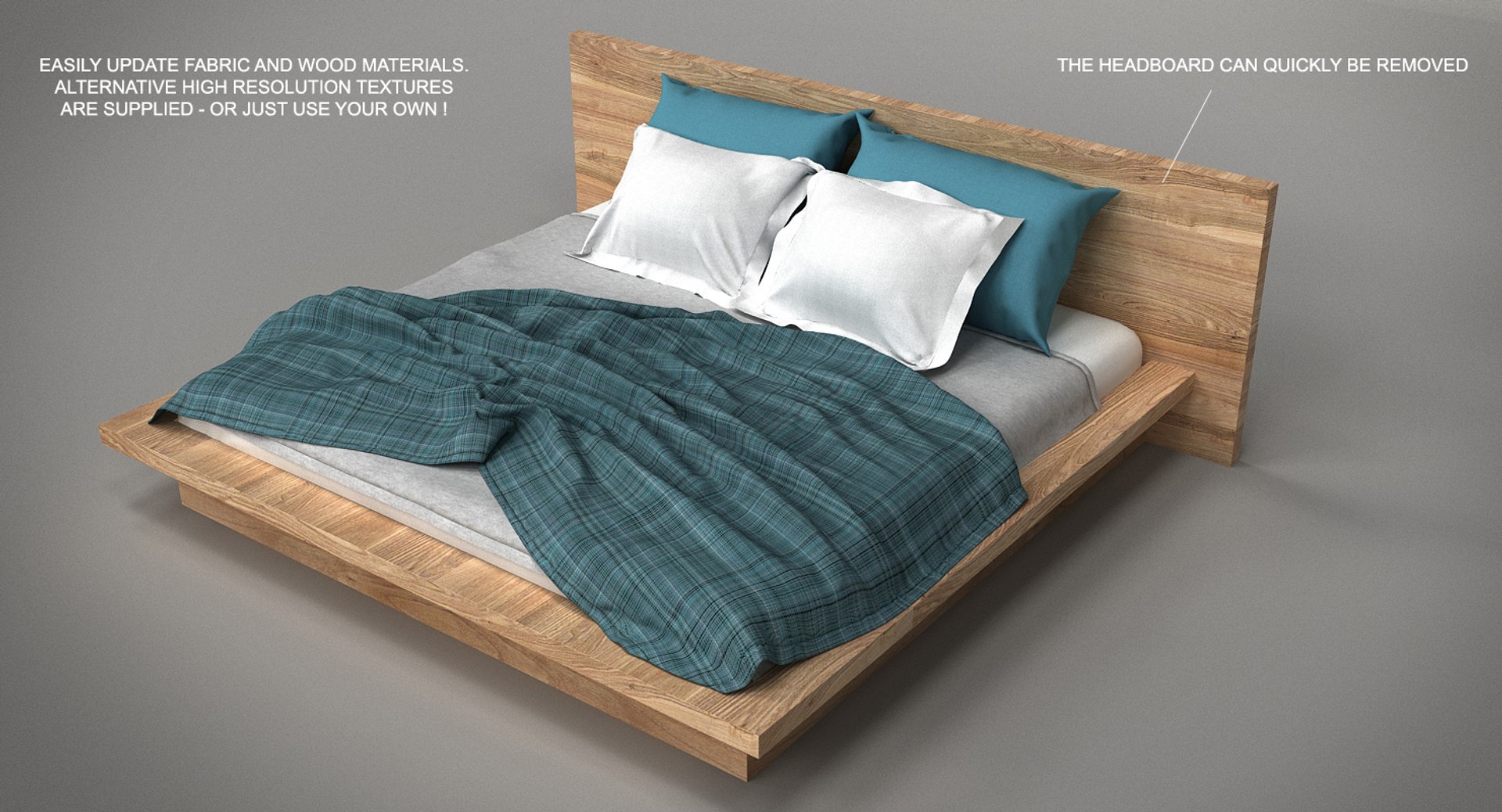 Realistic Bed 3d Max