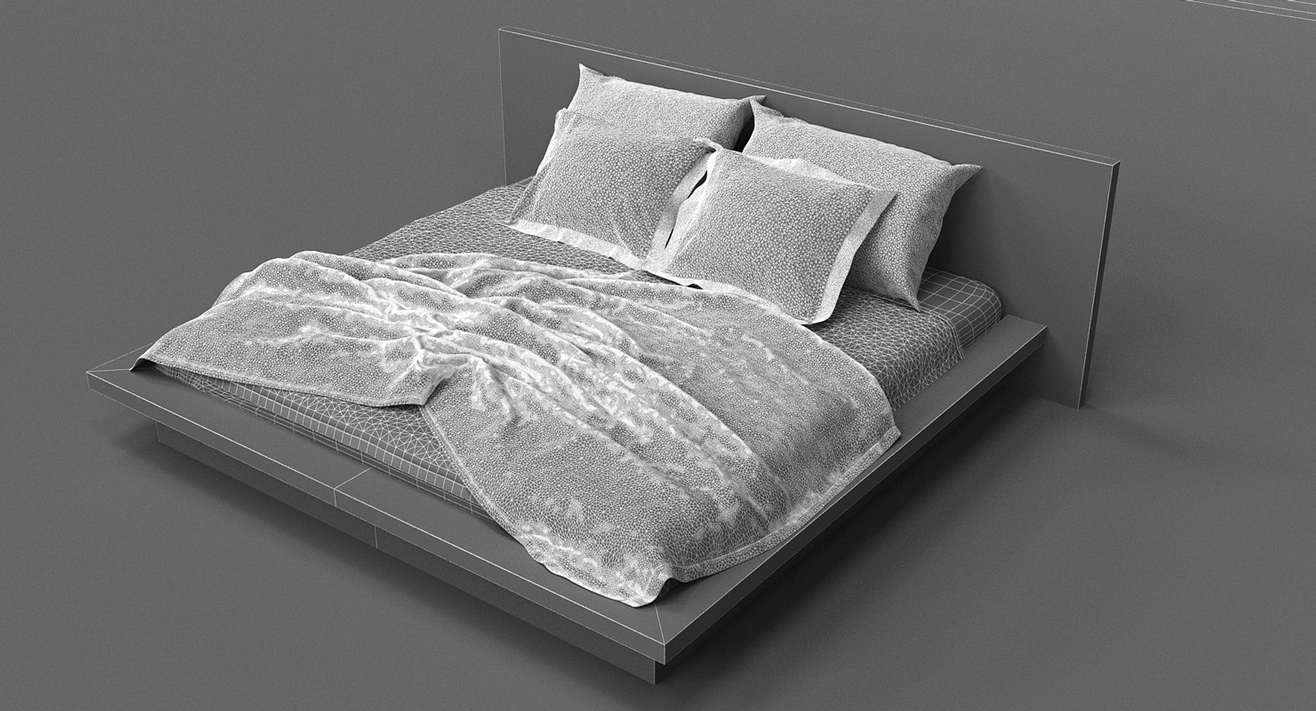 Realistic Bed 3d Max