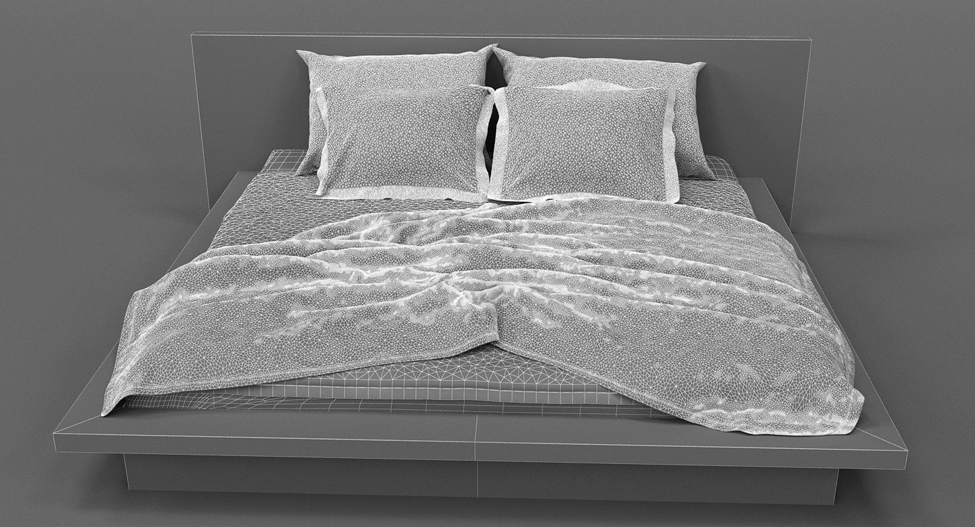 Realistic Bed 3d Max