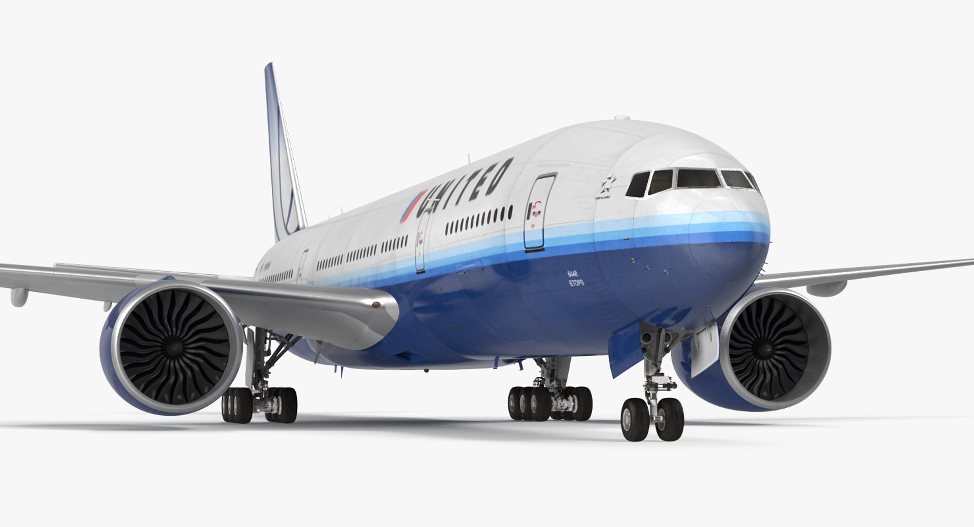 3d boeing 777-200er united airlines