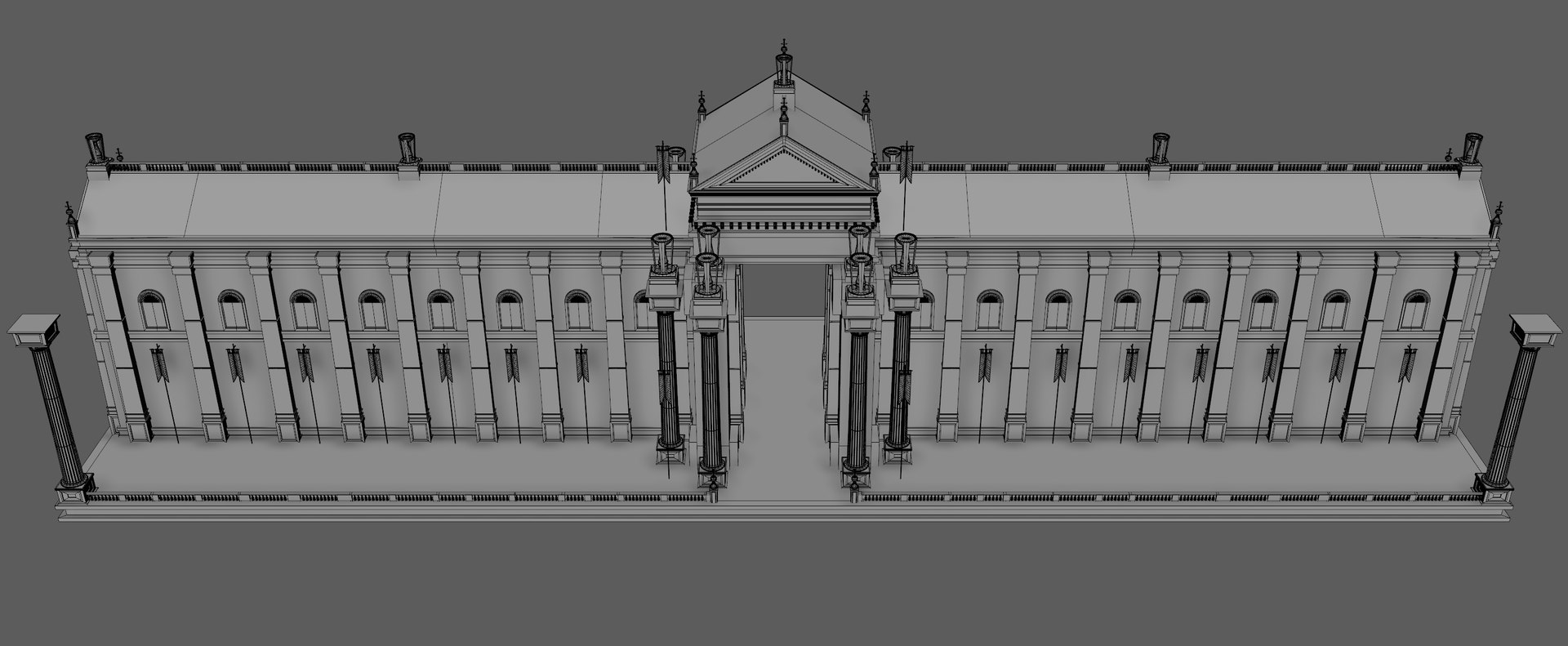 Fantasy Ancient Gate Wall 3D Model - TurboSquid 2272822