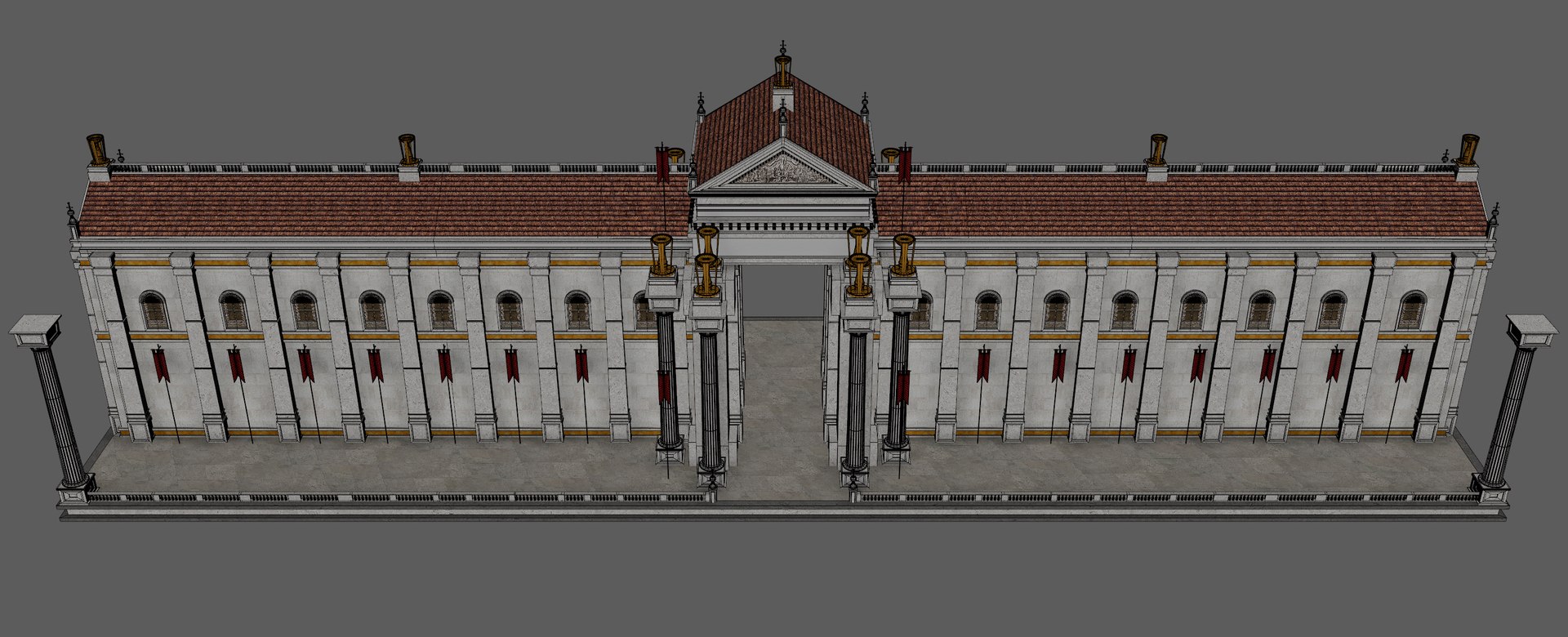 Fantasy Ancient Gate Wall 3D Model - TurboSquid 2272822