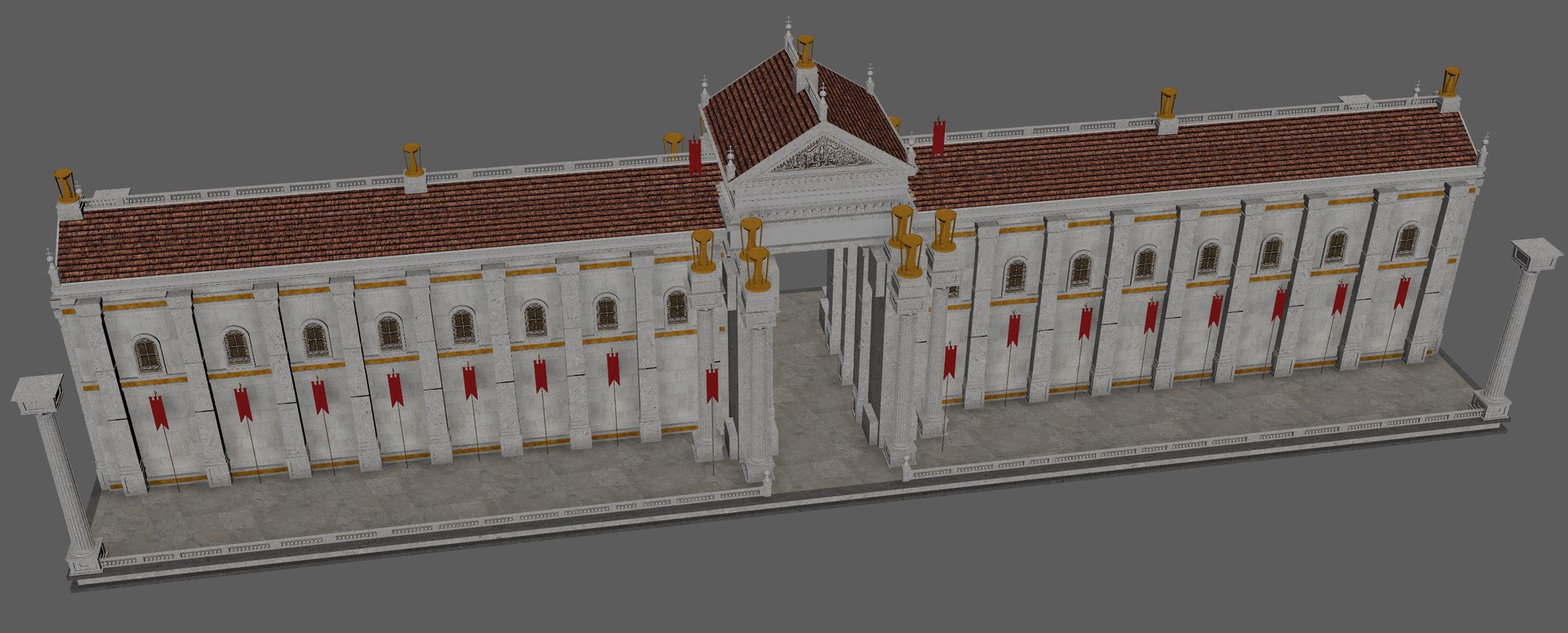 Fantasy Ancient Gate Wall 3D Model - TurboSquid 2272822