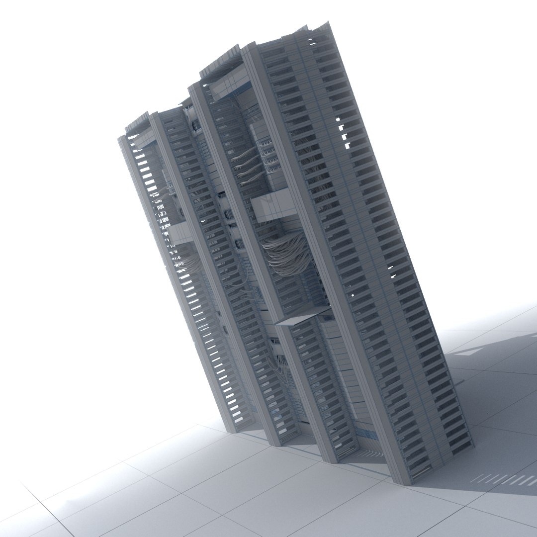 Data Server Network Rack 3d Model