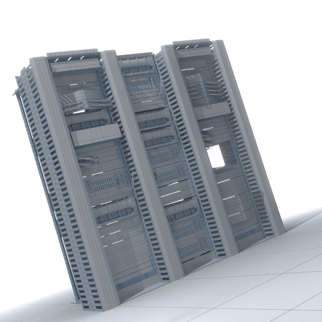 Data Server Network Rack 3d Model