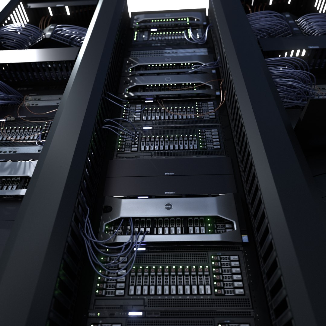 Data Server Network Rack 3d Model