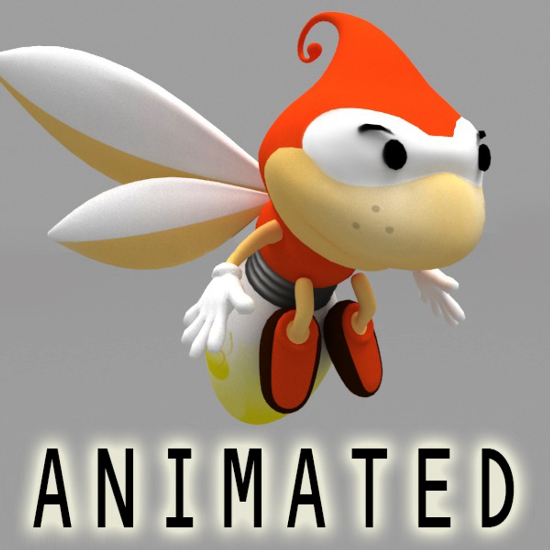 3d flying hero model