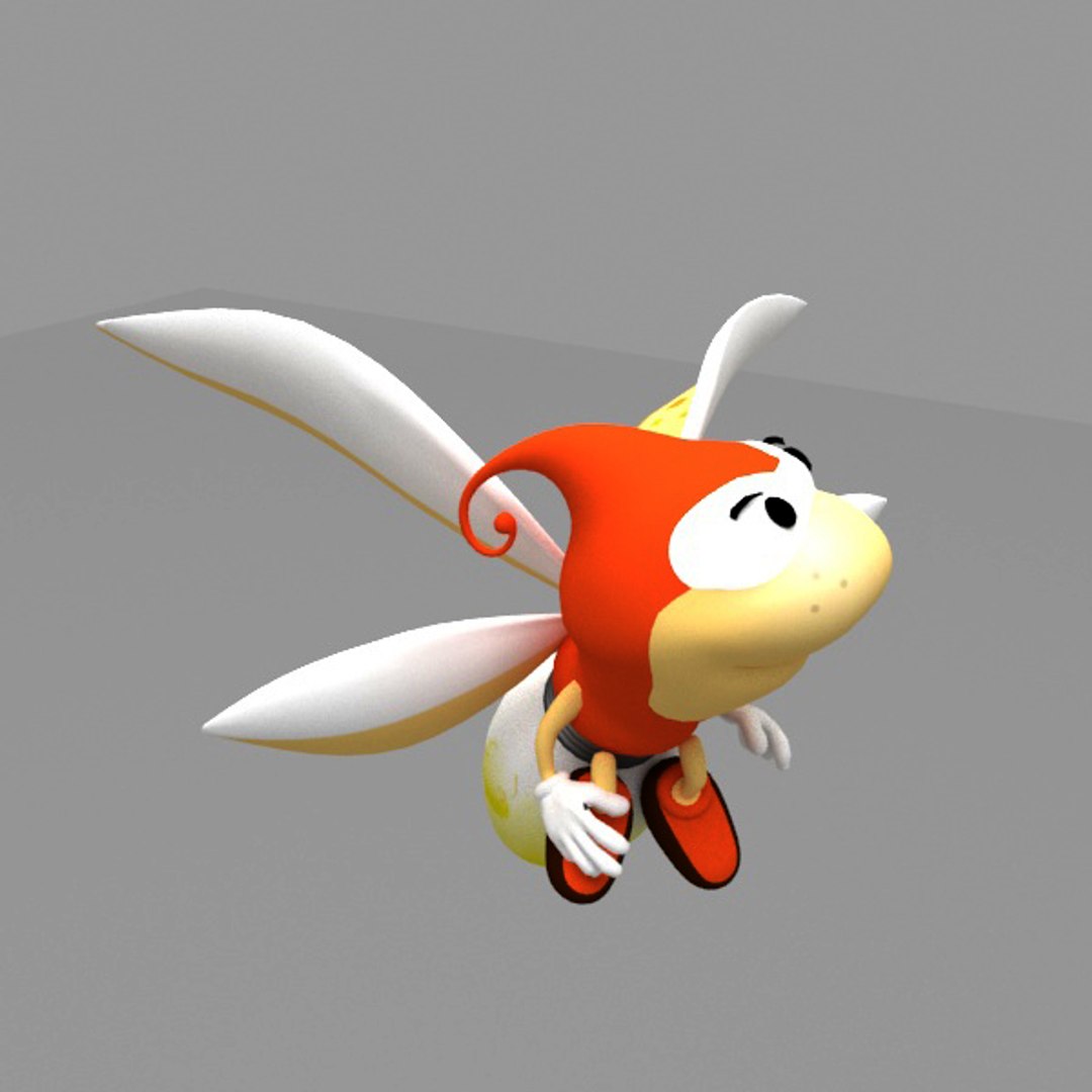 3d flying hero model