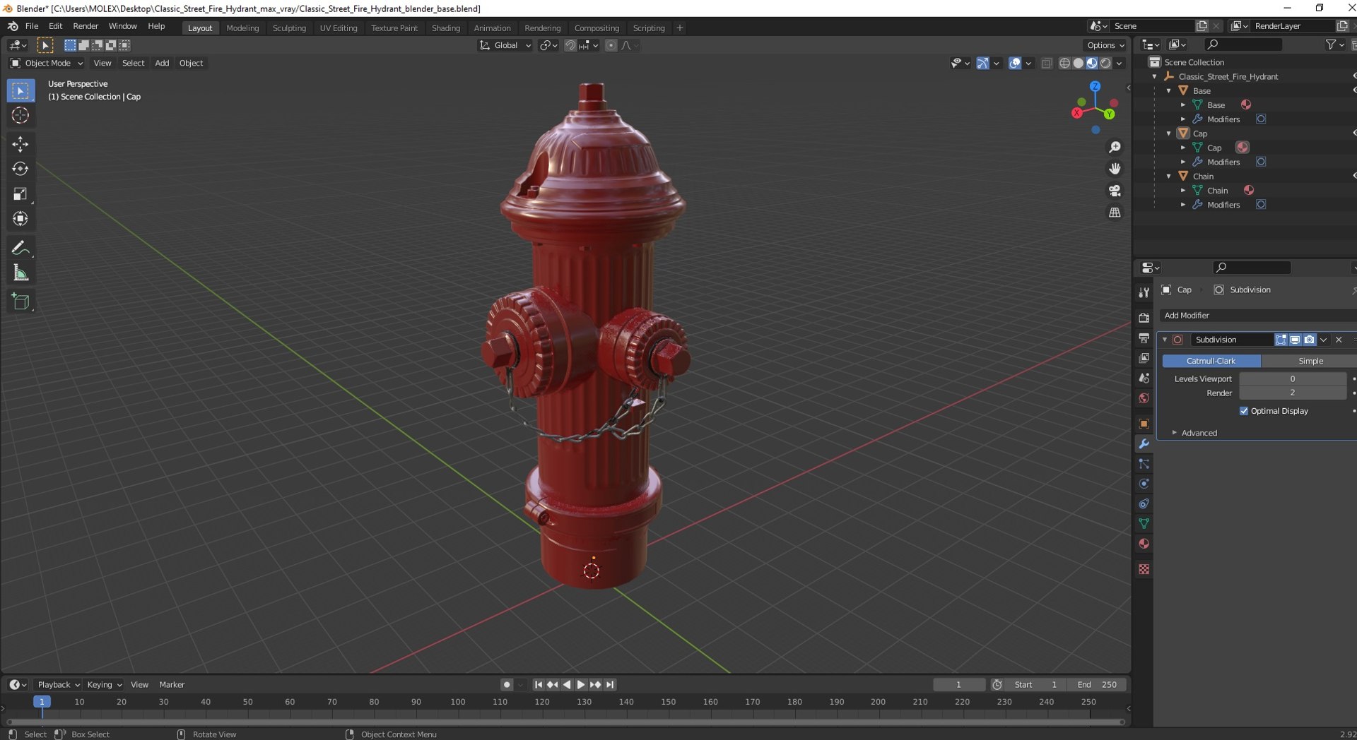 Classic Street Fire Hydrant 3D - TurboSquid 2228882