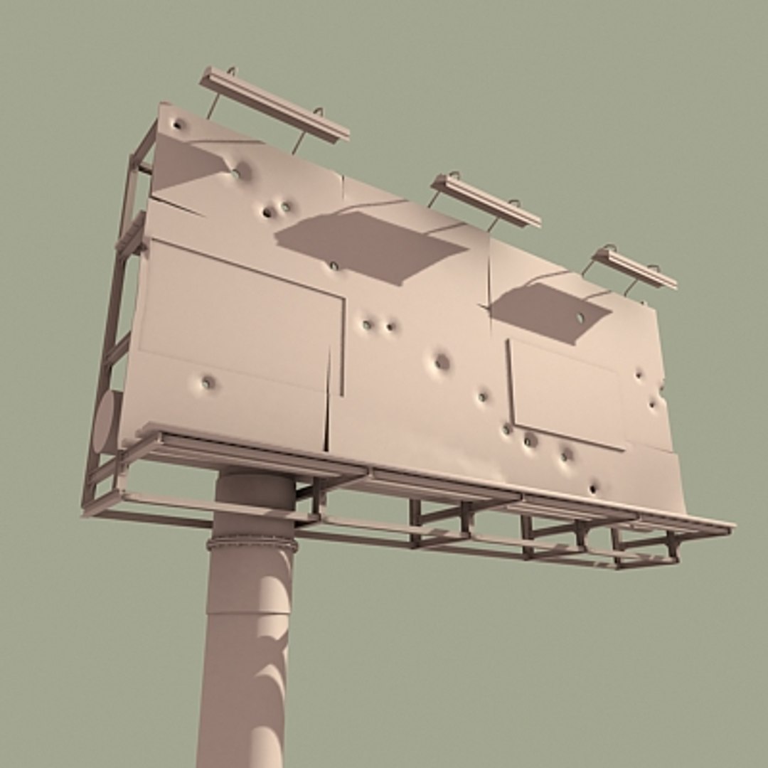 Advertising Billboard 3d Model