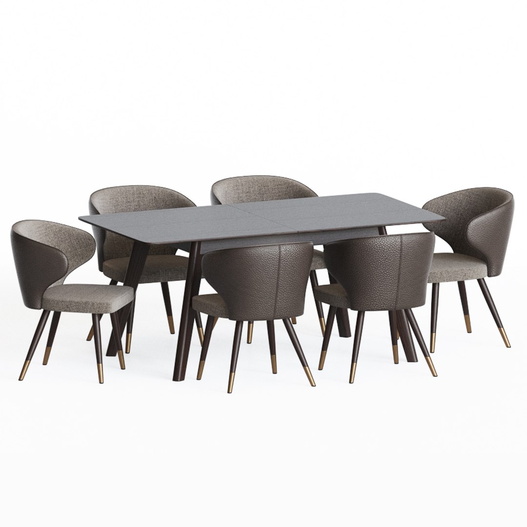 Chair dining table model - TurboSquid 1619030
