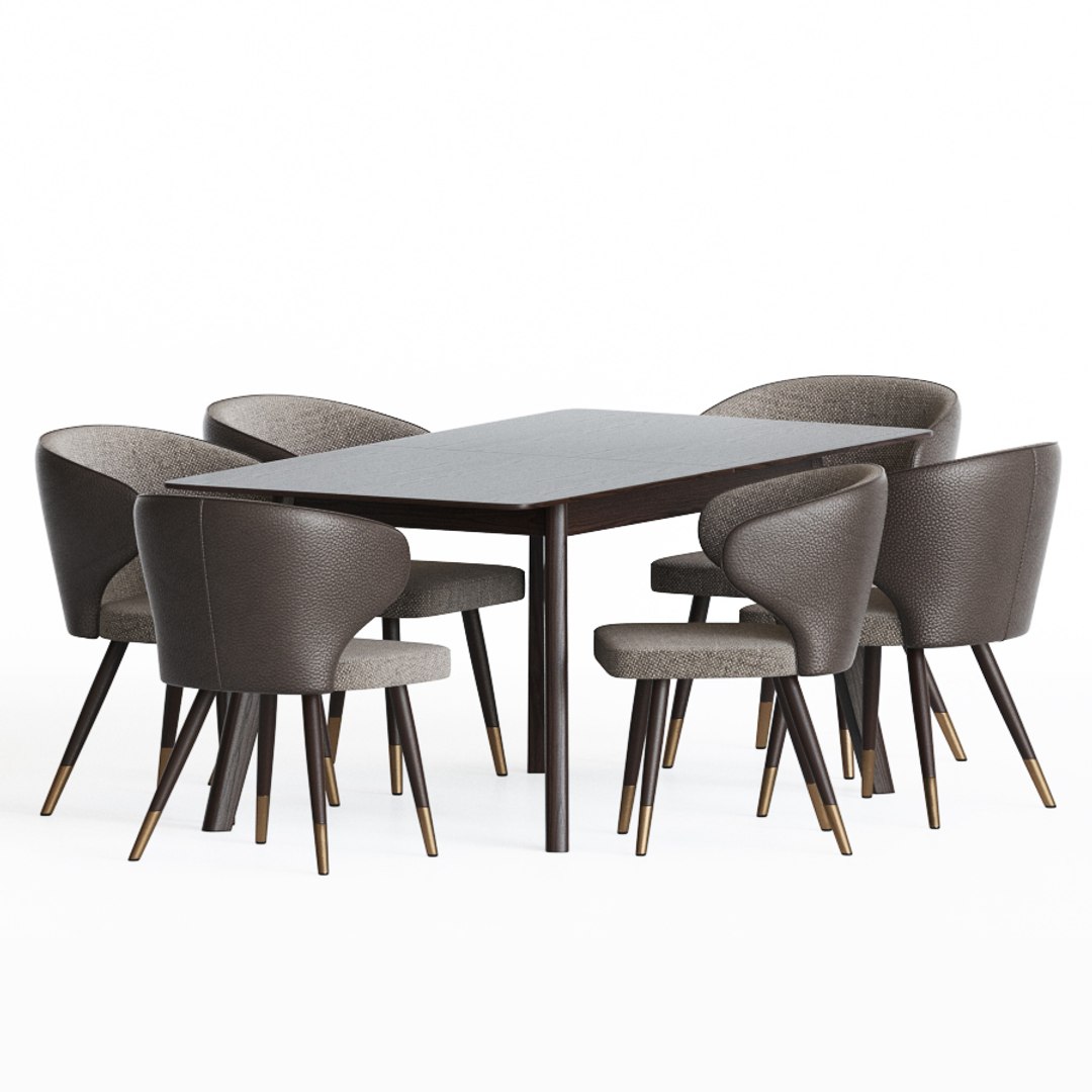 Chair dining table model - TurboSquid 1619030