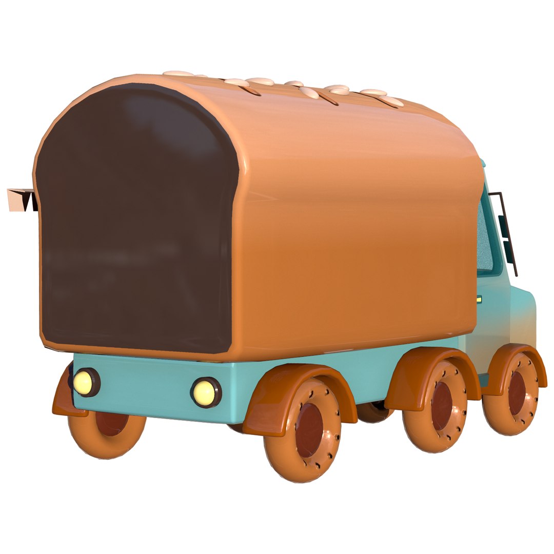 Asset - Cartoons - Food Car - Bakery 3D - TurboSquid 2152523