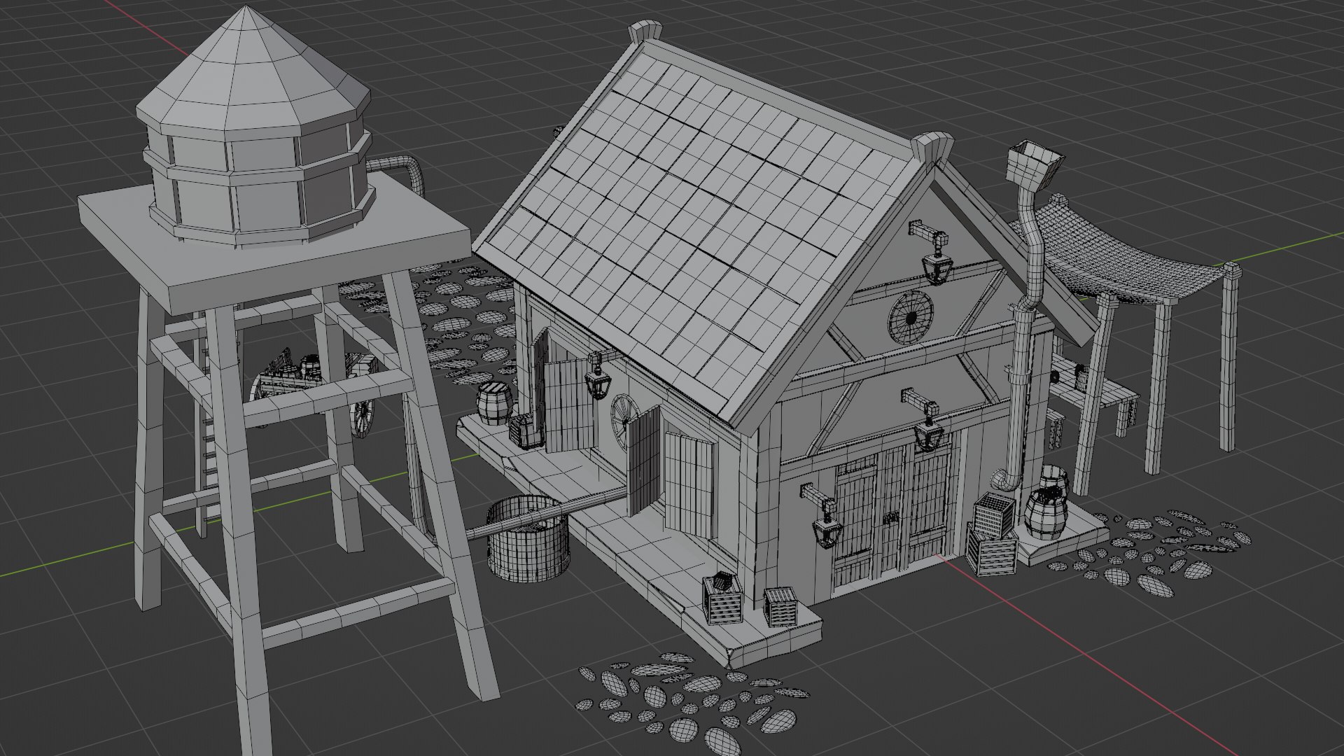 3D Model Medieval House Low Poly - TurboSquid 2123403