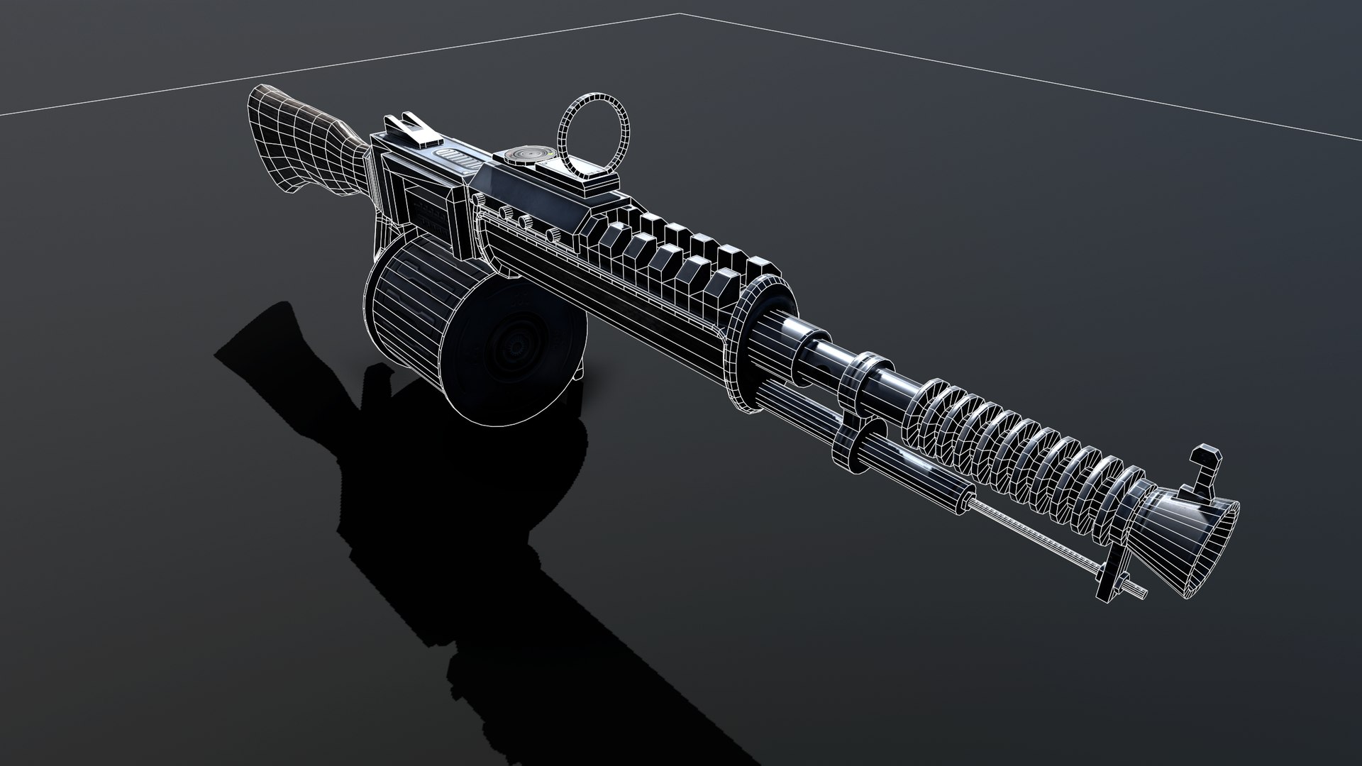 3D machine gun - TurboSquid 1193445