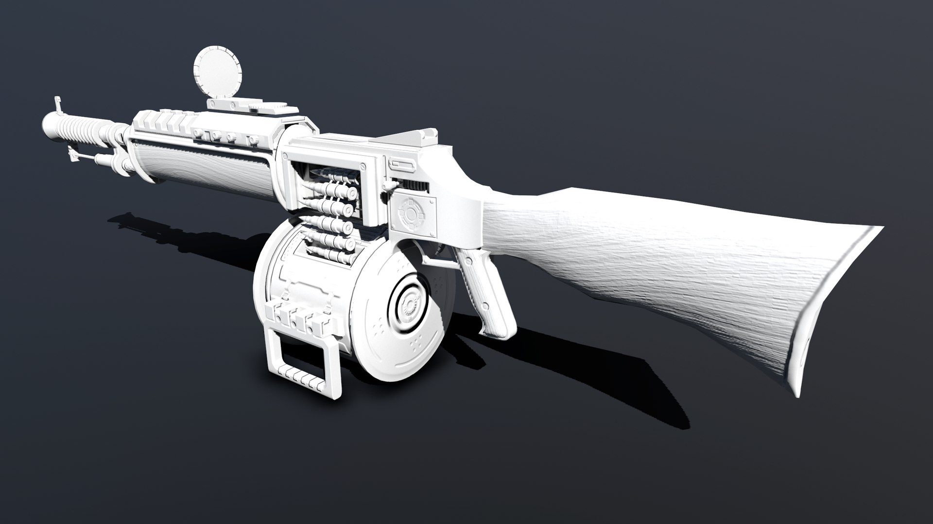3D machine gun - TurboSquid 1193445