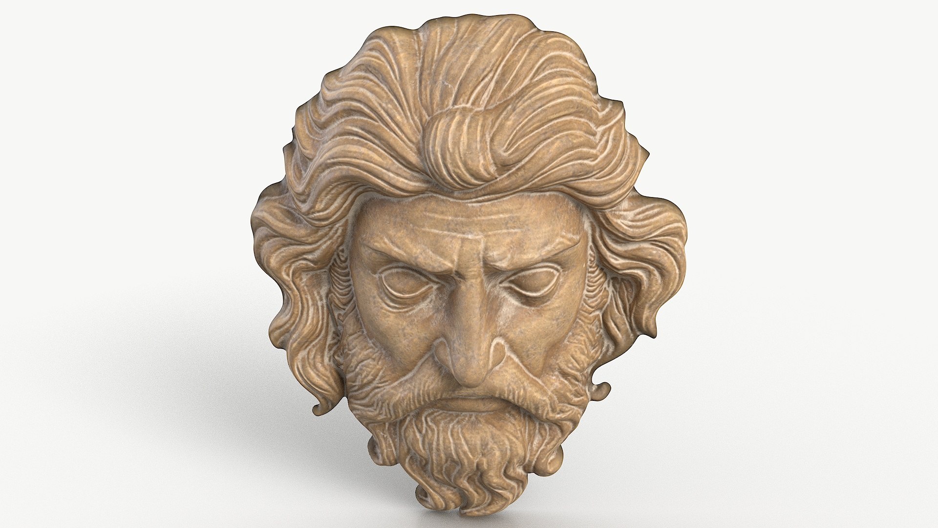 3D Greek God Face Relief 6 Textured - TurboSquid 2307632