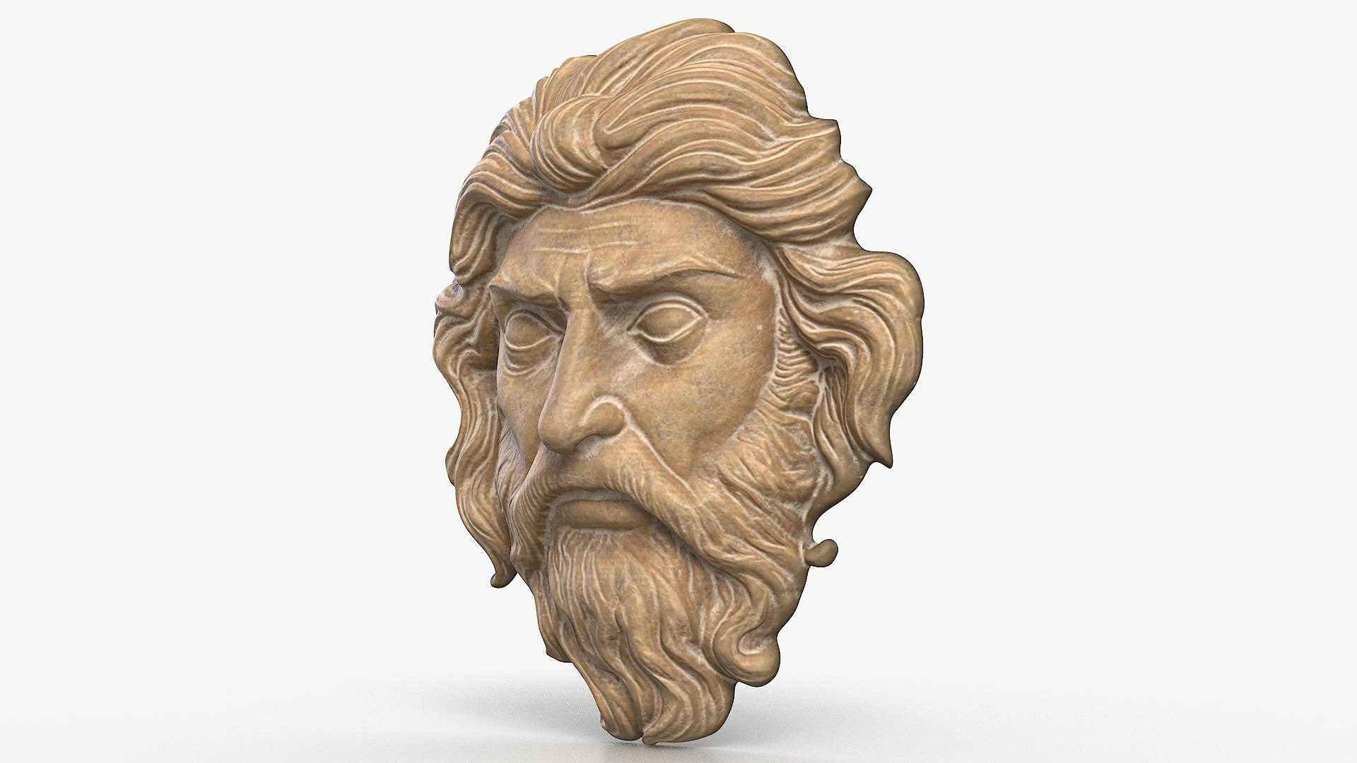 3D Greek God Face Relief 6 Textured - TurboSquid 2307632
