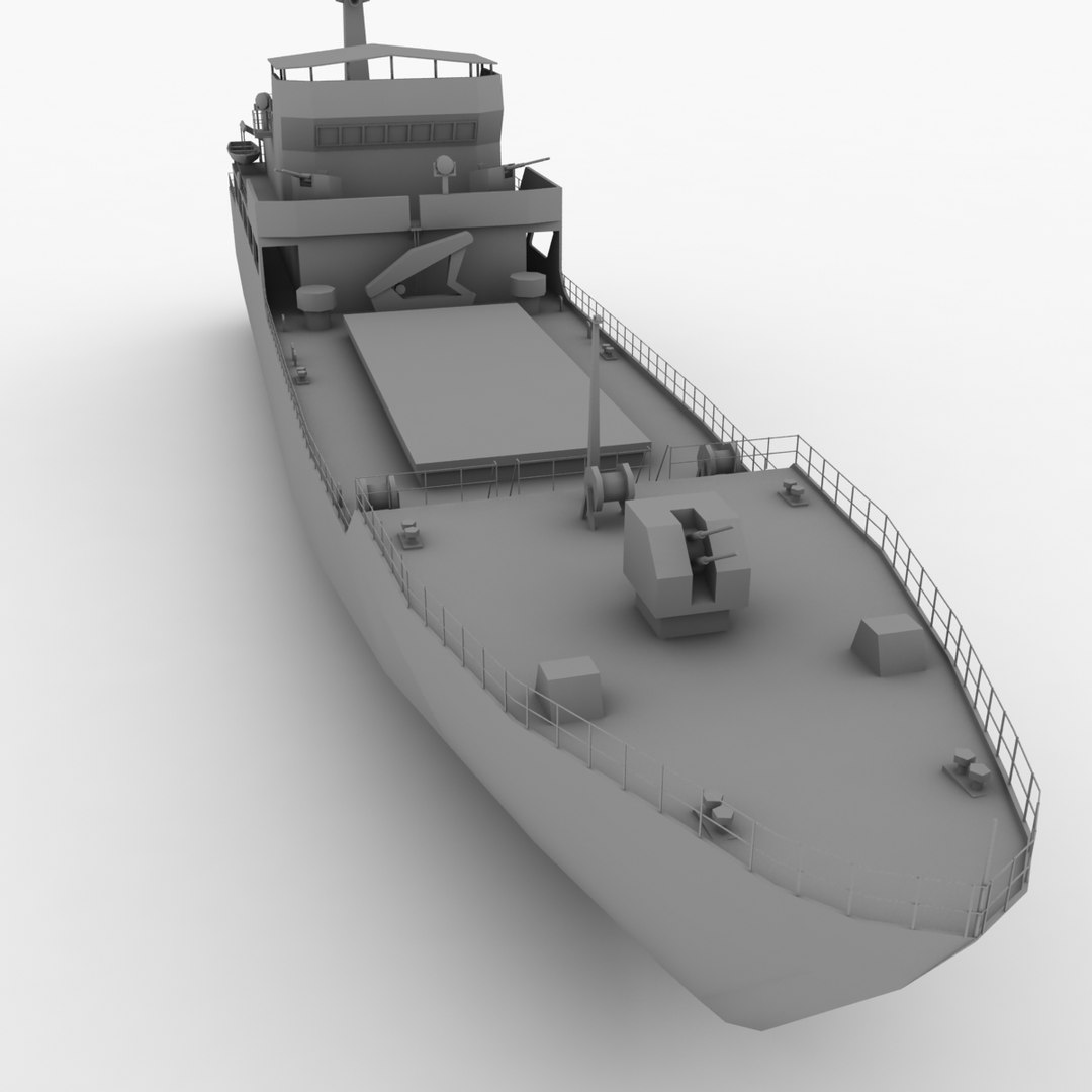 Type 074-class Landing Ship 3d 3ds