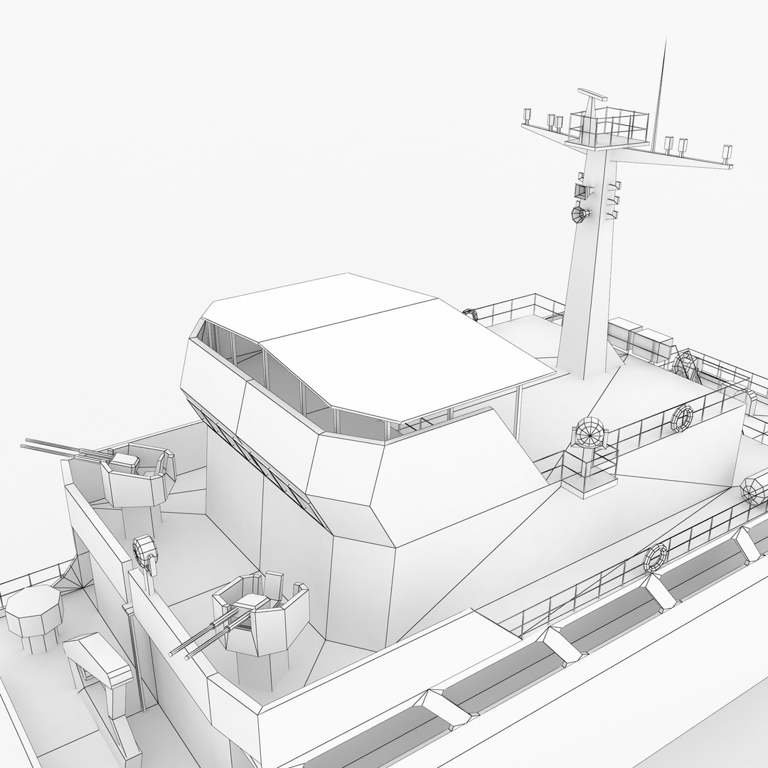 Type 074-class Landing Ship 3d 3ds