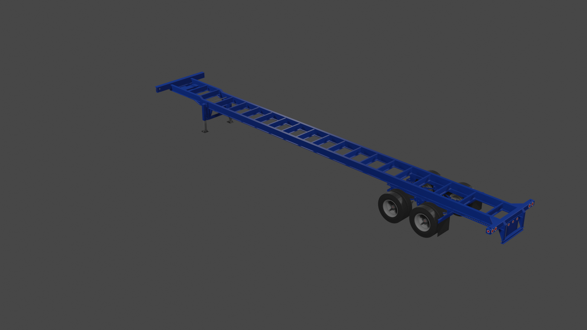 Shipping Container Trailer For 53 Foot Containers 3D Model - TurboSquid ...