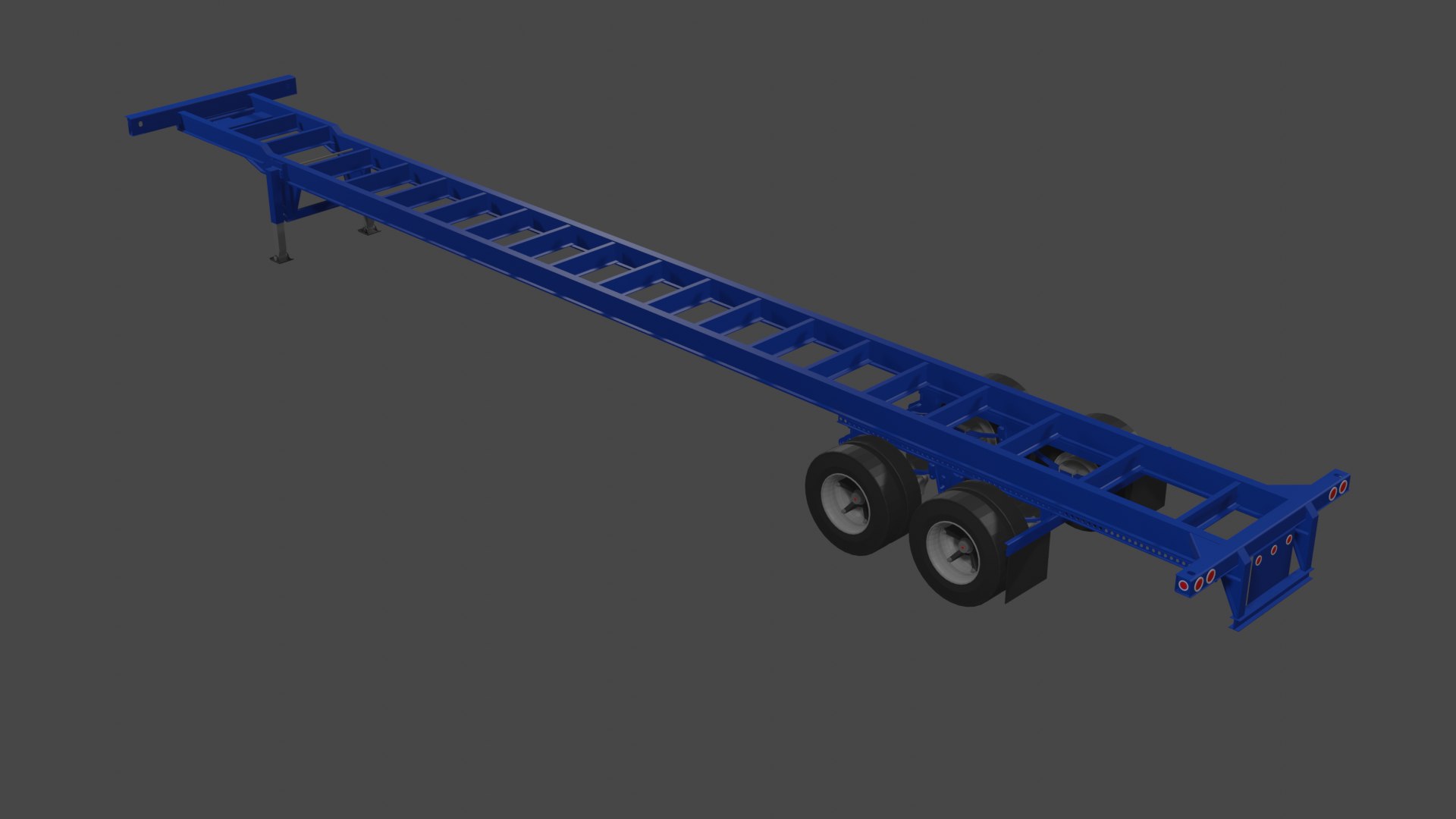 Shipping Container Trailer For 53 Foot Containers 3D Model - TurboSquid ...