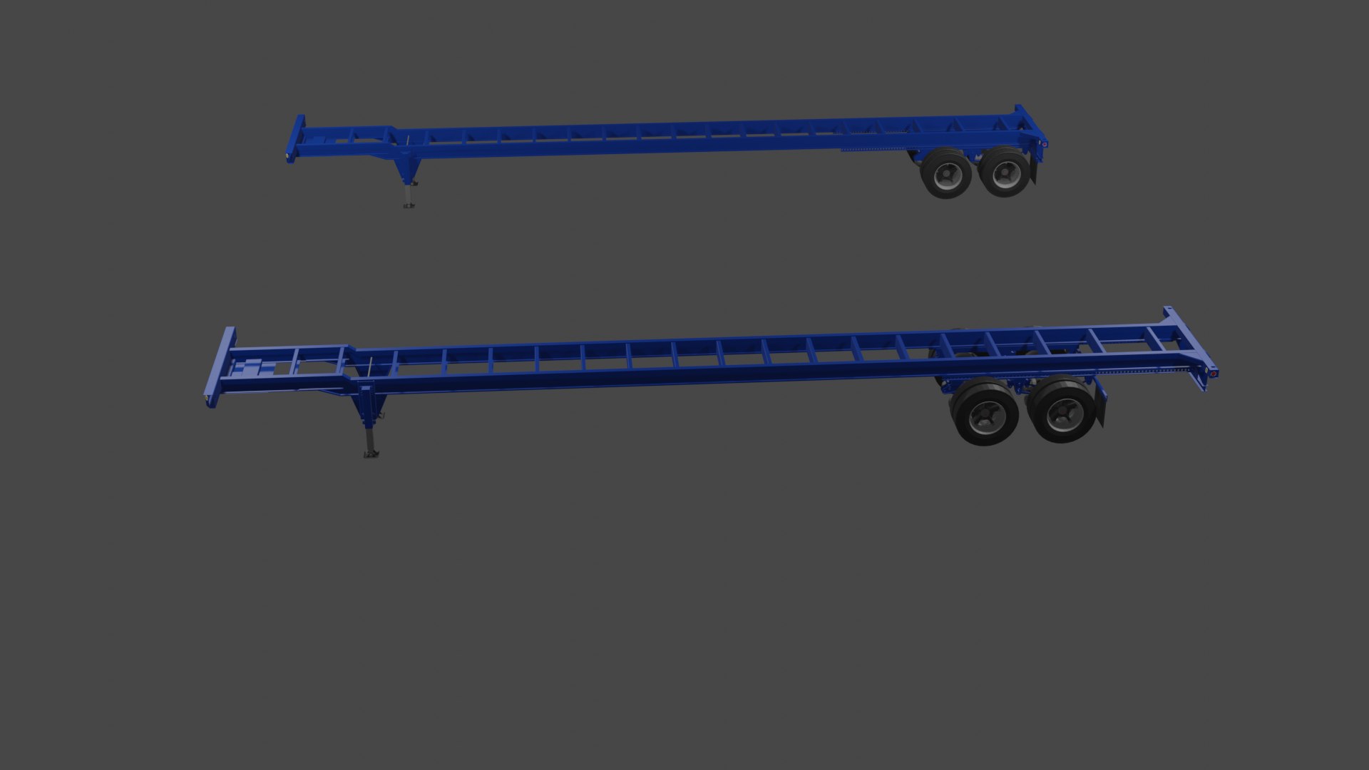 Shipping Container Trailer For 53 Foot Containers 3D Model - TurboSquid ...