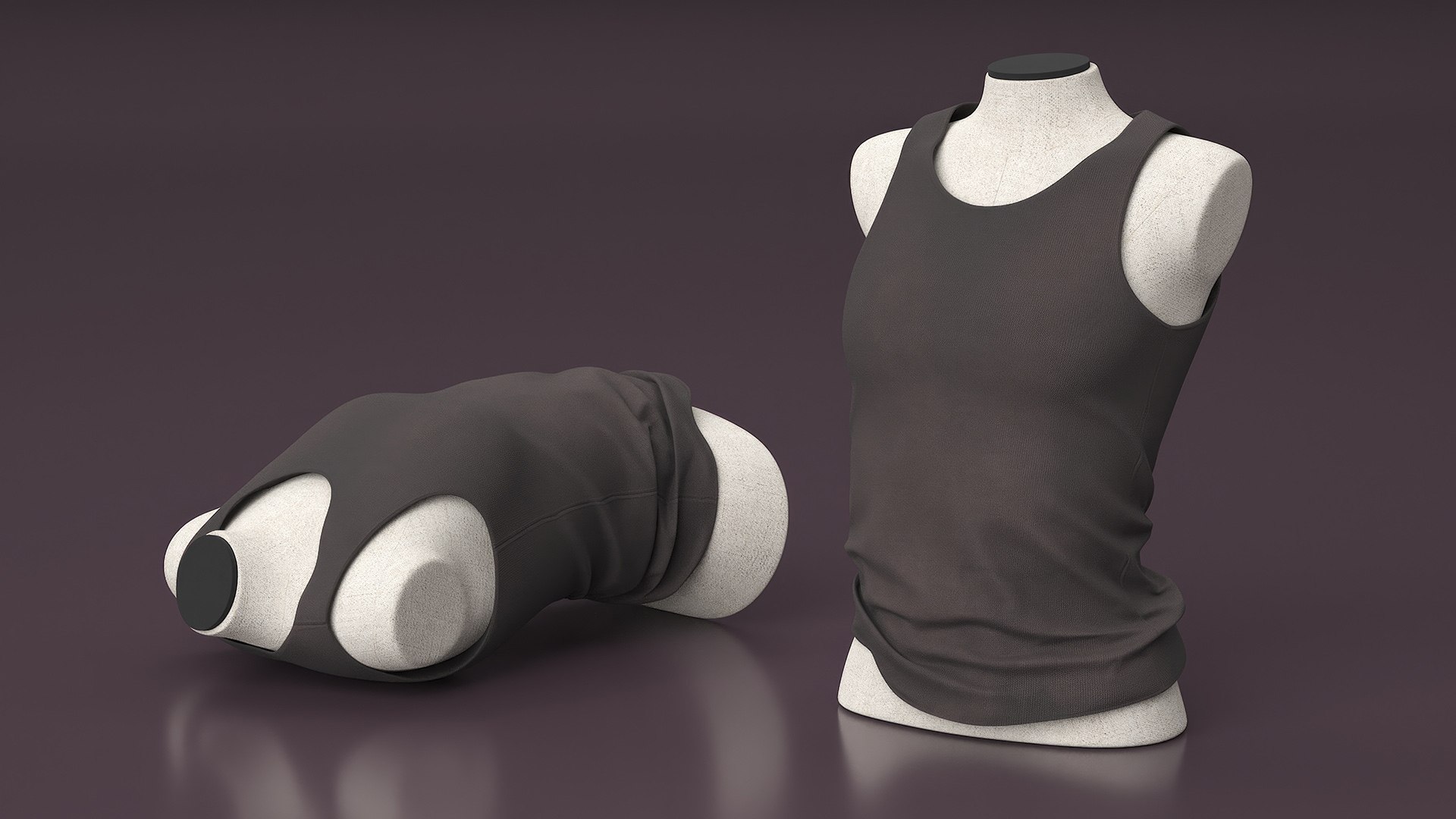 Female Undershirt Black 3D - TurboSquid 2351834