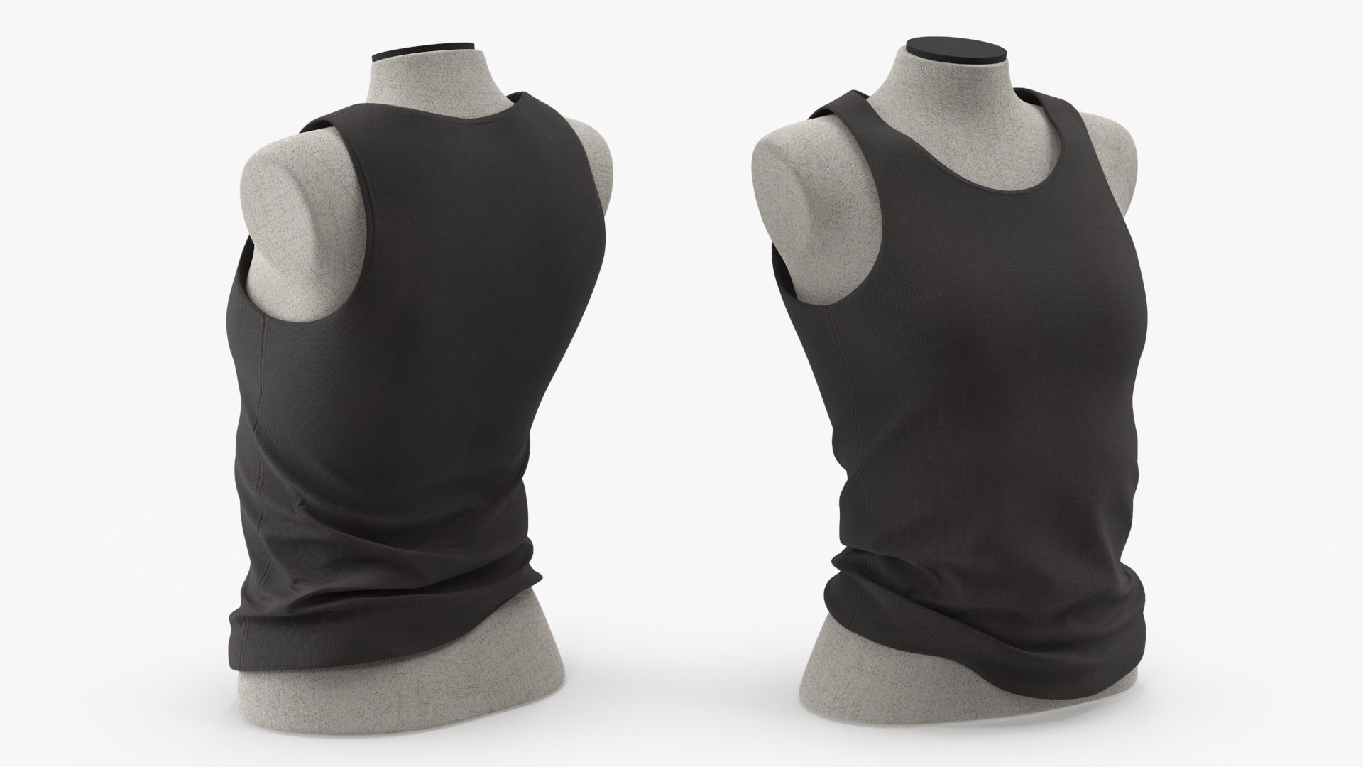 Female Undershirt Black 3D - TurboSquid 2351834