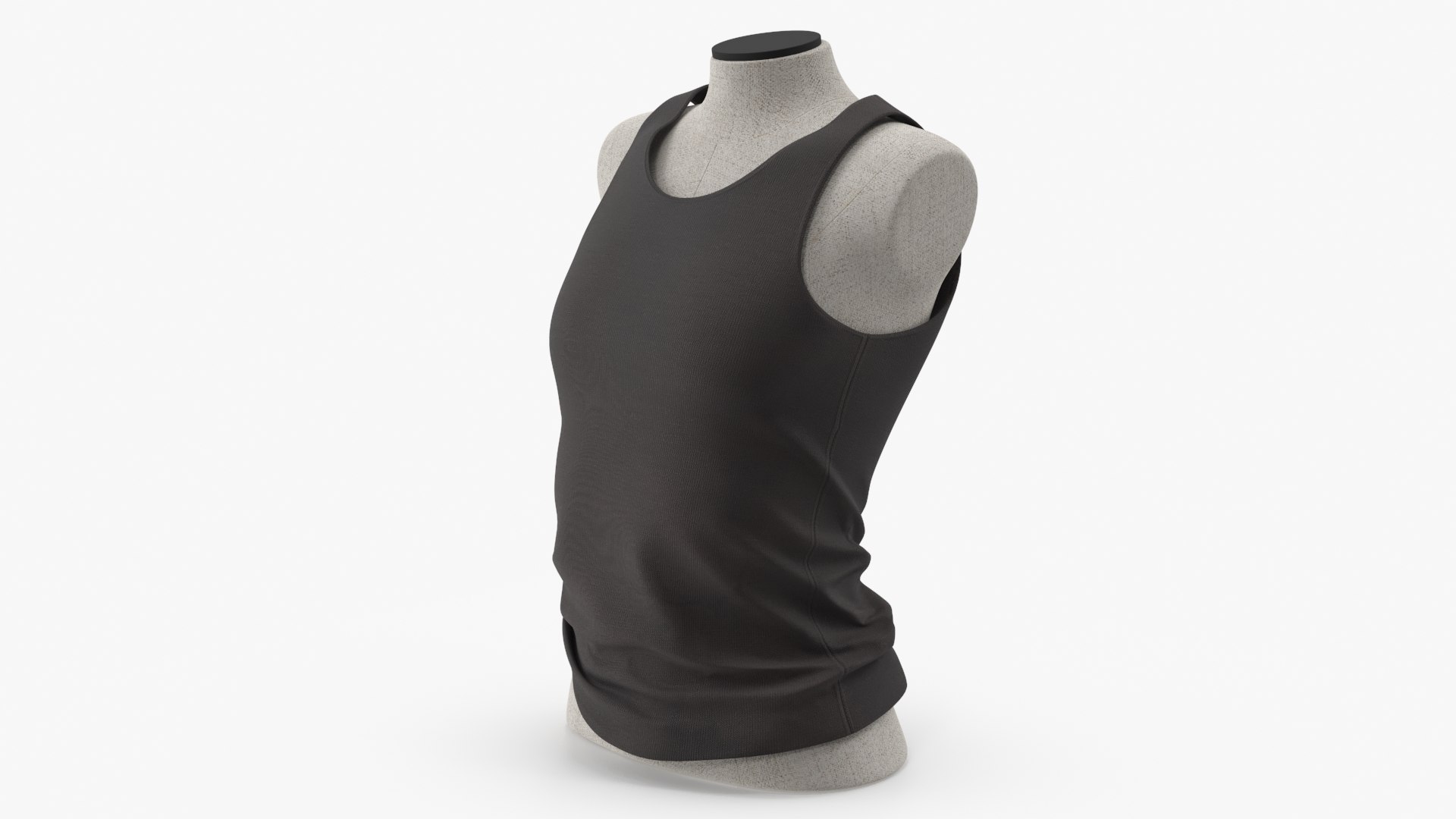 Female Undershirt Black 3D - TurboSquid 2351834