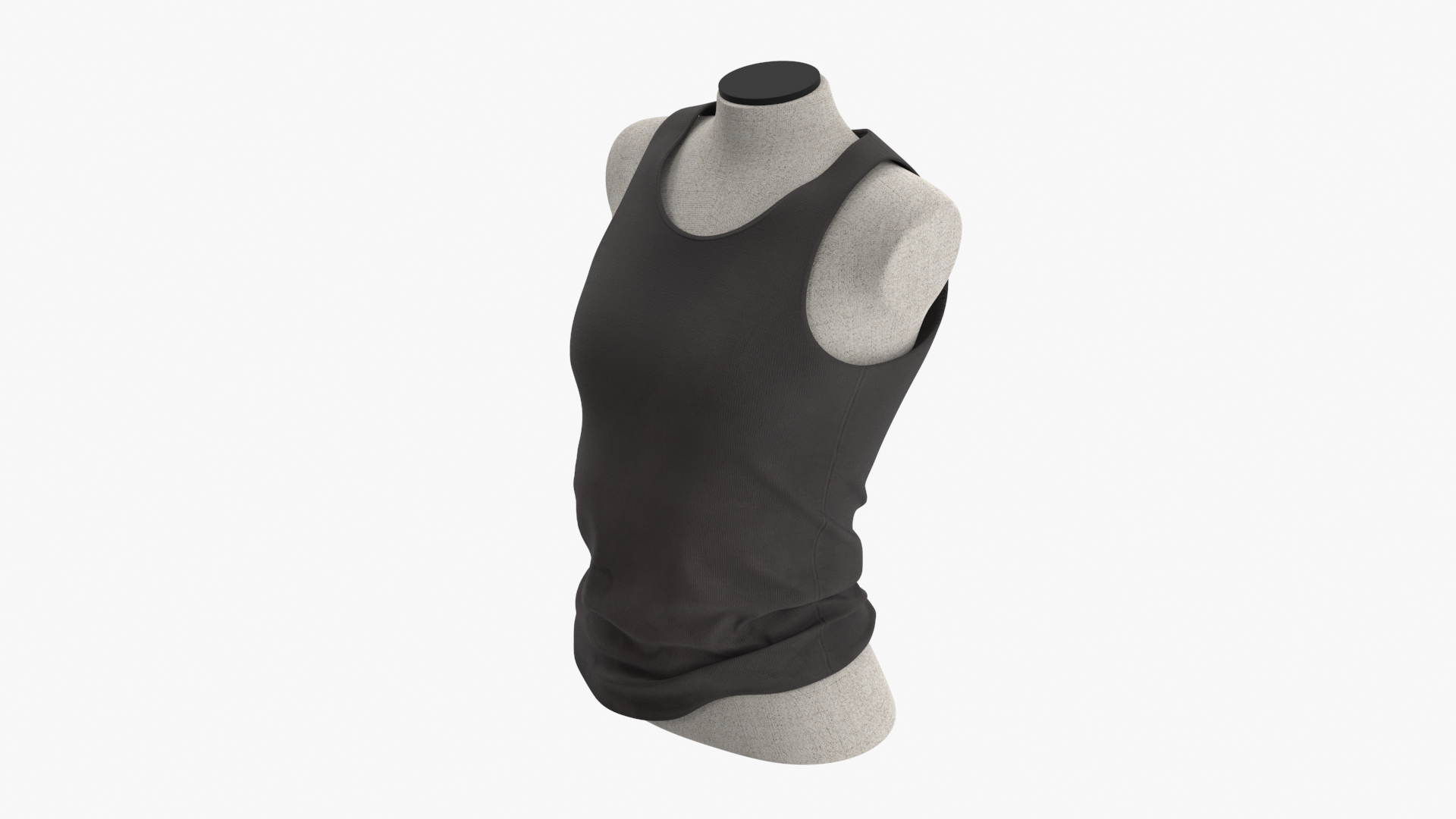 Female Undershirt Black 3D - TurboSquid 2351834