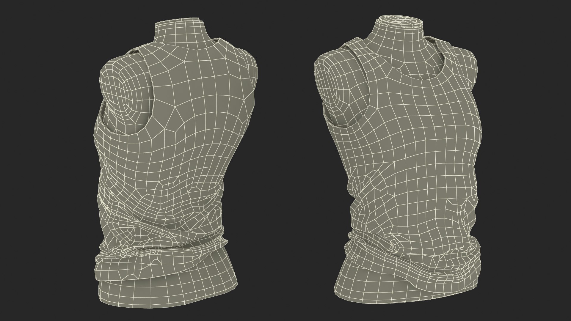 Female Undershirt Black 3D - TurboSquid 2351834