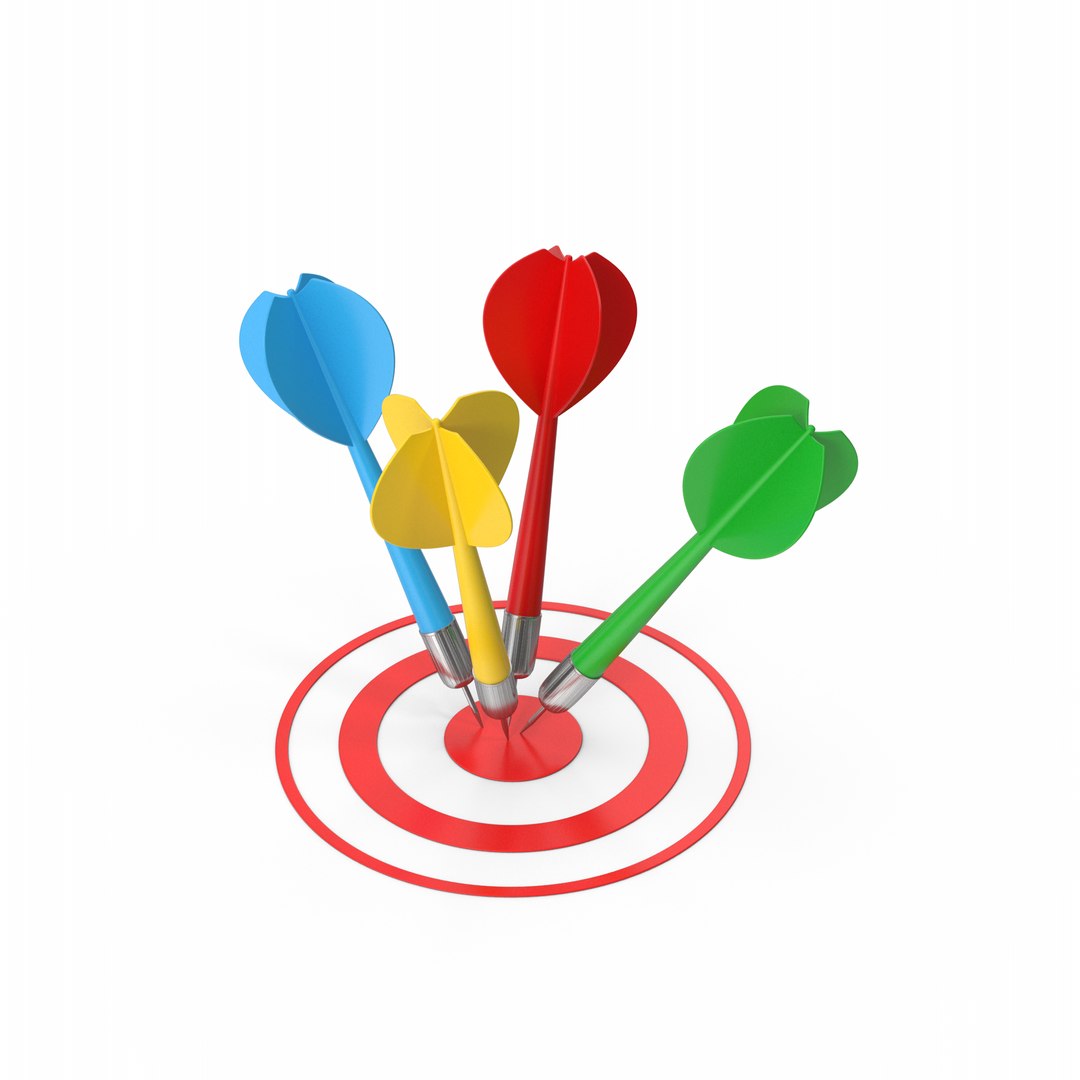 3D Darts On Target - TurboSquid 2204122