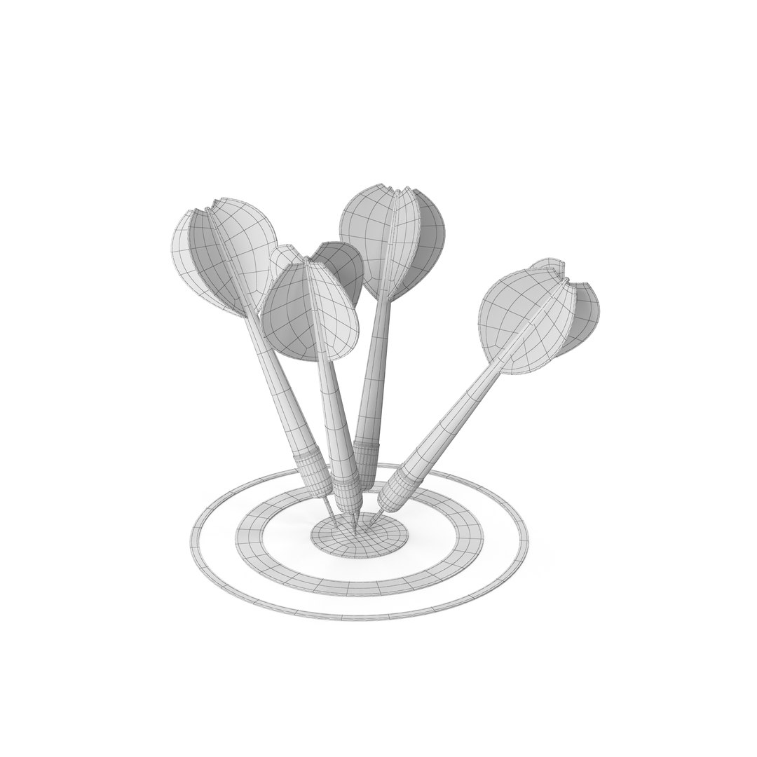 3D Darts On Target - TurboSquid 2204122