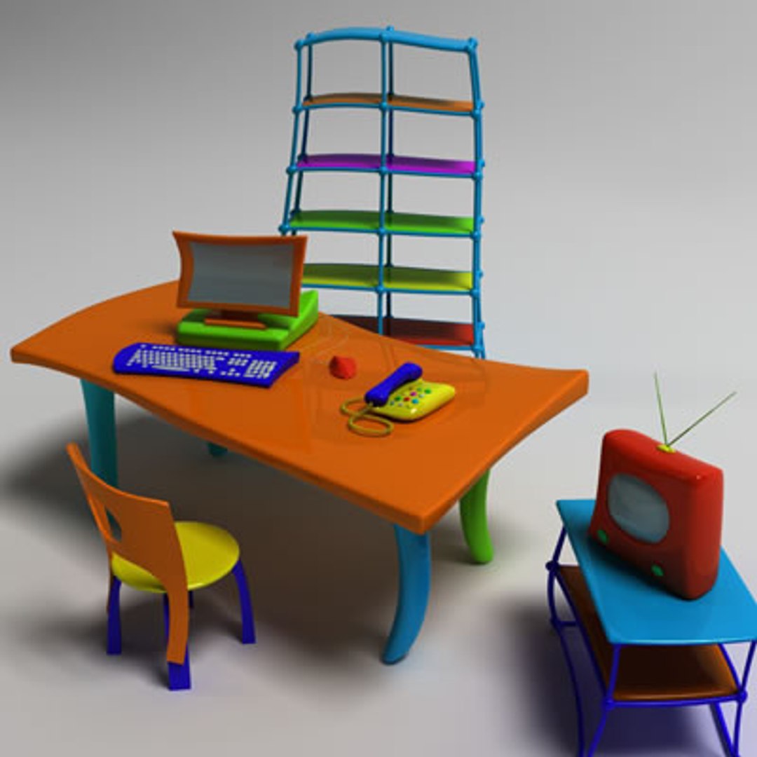 3d Model Cartoon Colorful World