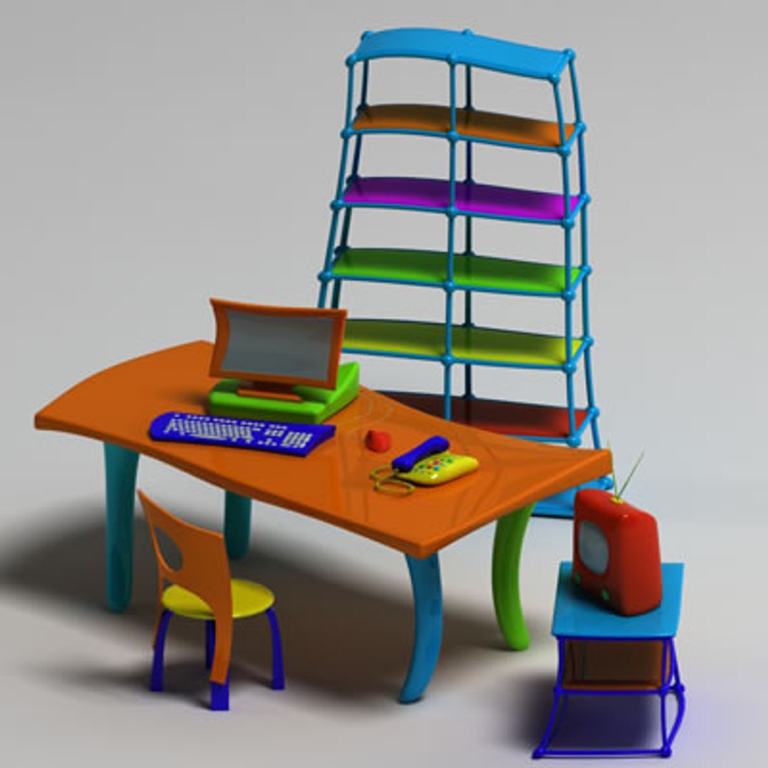 3d Model Cartoon Colorful World