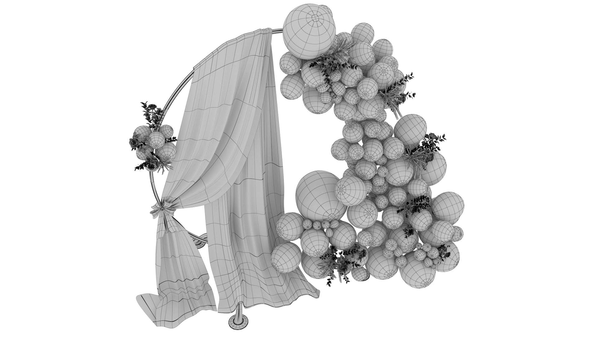 3D Balloon Garland - TurboSquid 2111368
