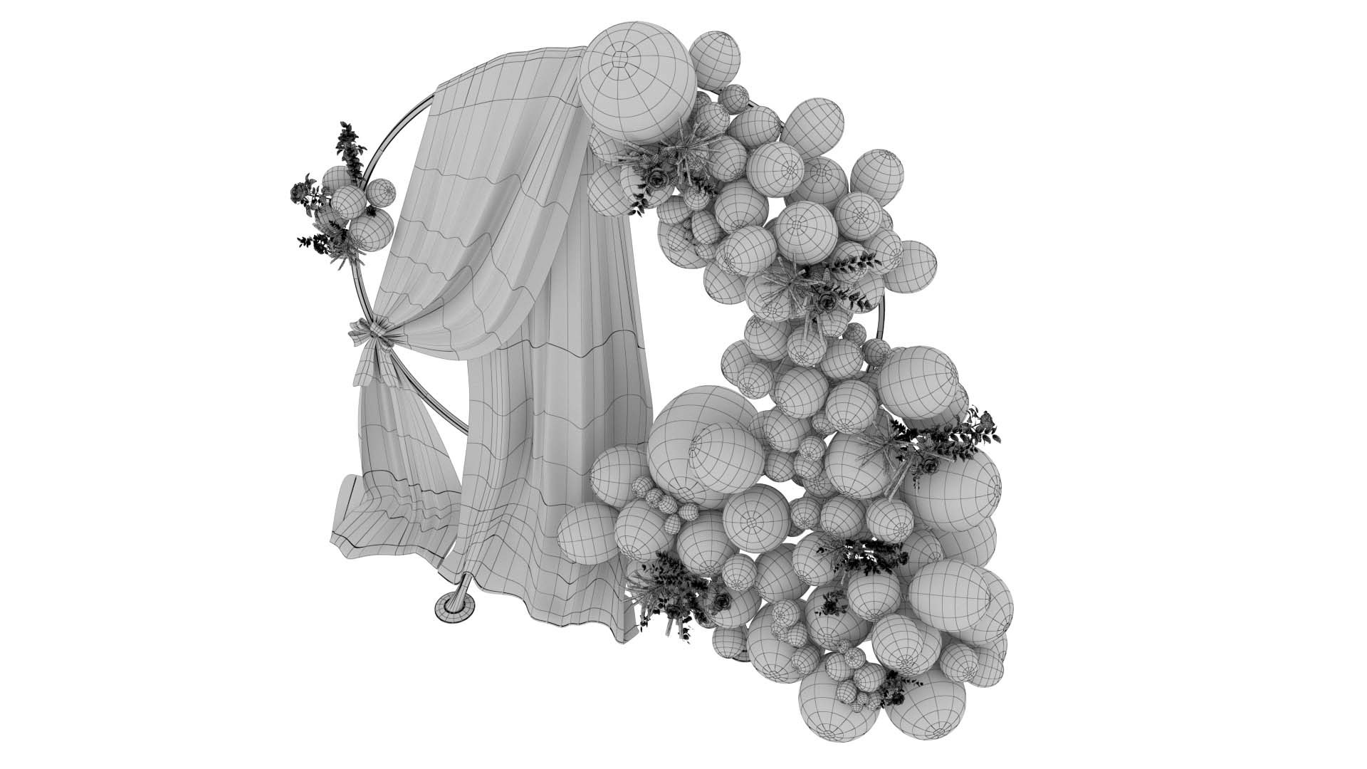 3D Balloon Garland - TurboSquid 2111368
