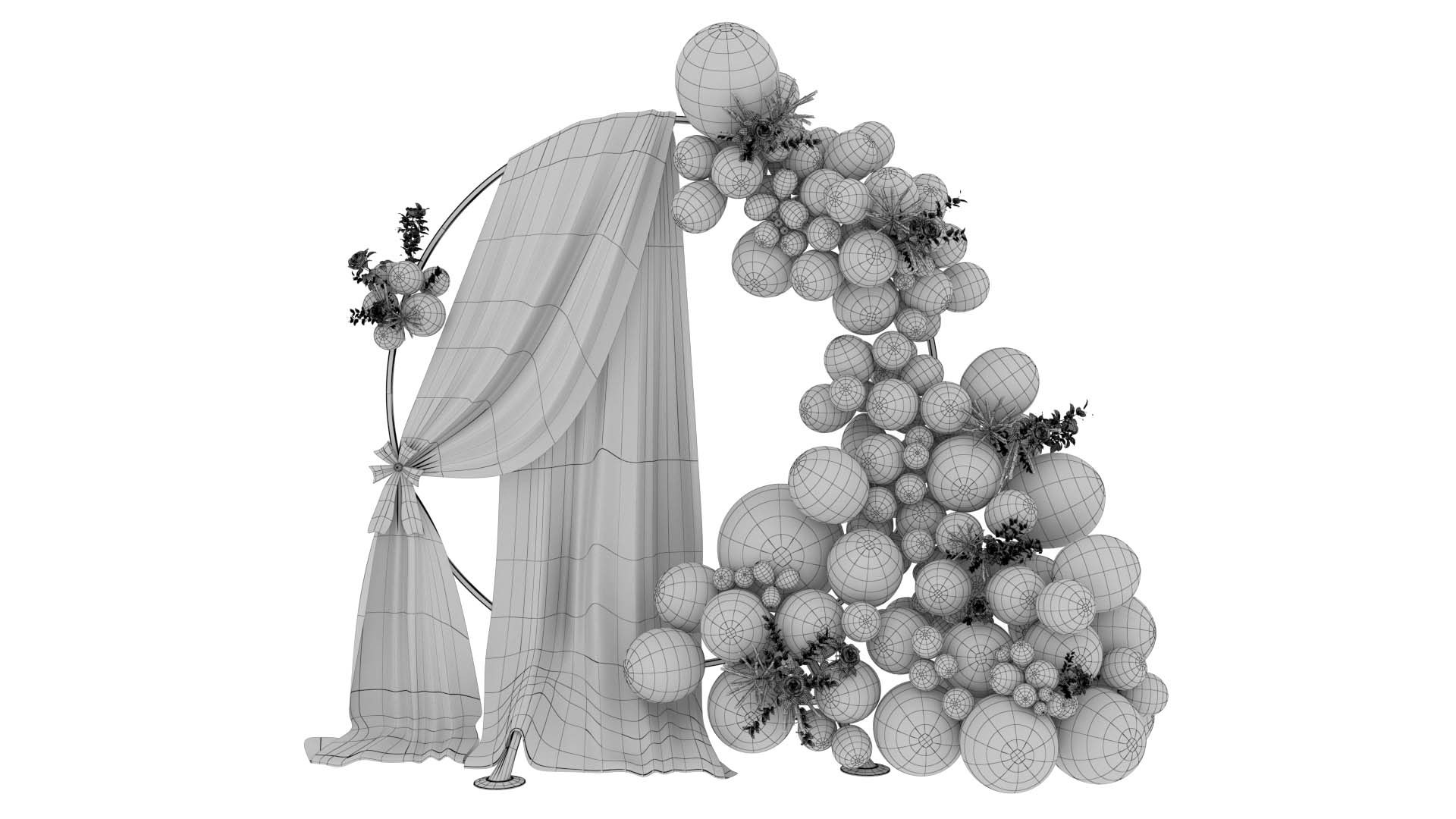 3D Balloon Garland - TurboSquid 2111368