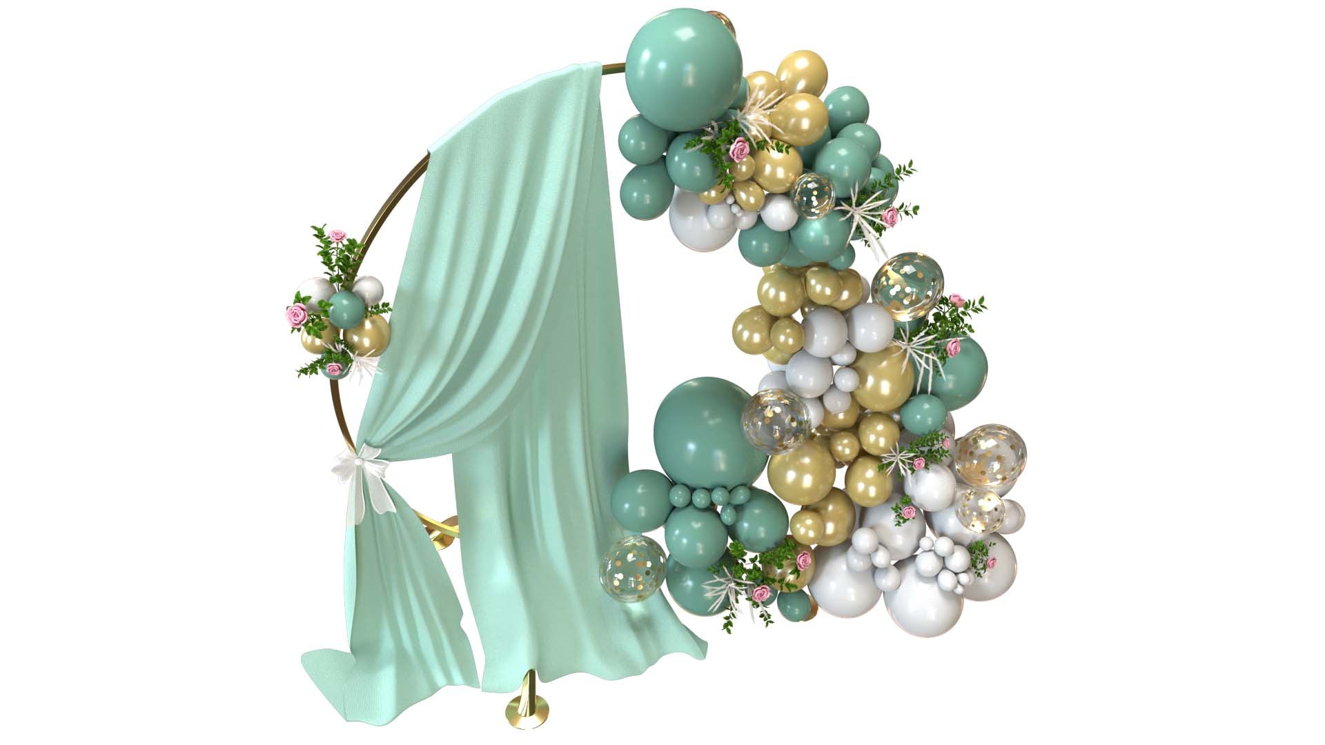 3D Balloon Garland - TurboSquid 2111368