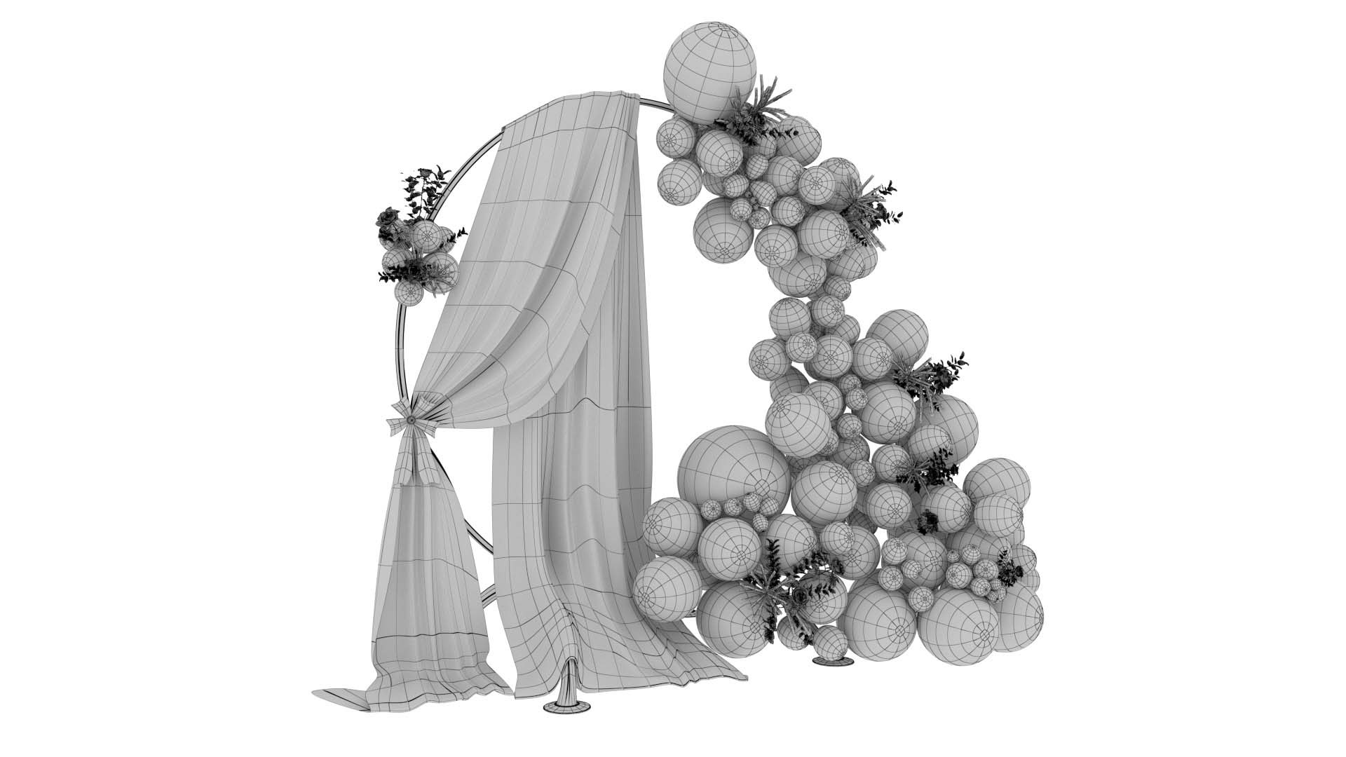 3D Balloon Garland - TurboSquid 2111368