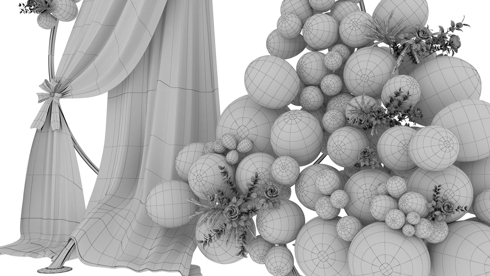 3D Balloon Garland - TurboSquid 2111368