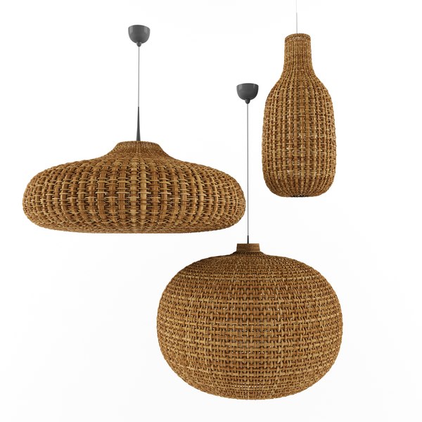 3D rattan lamp model - TurboSquid 1604832
