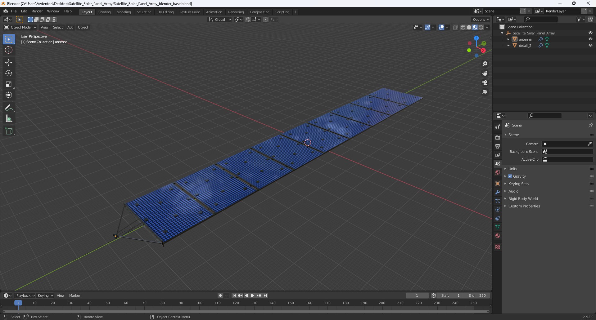Satellite Solar Panel Array 3D Model - TurboSquid 2290756